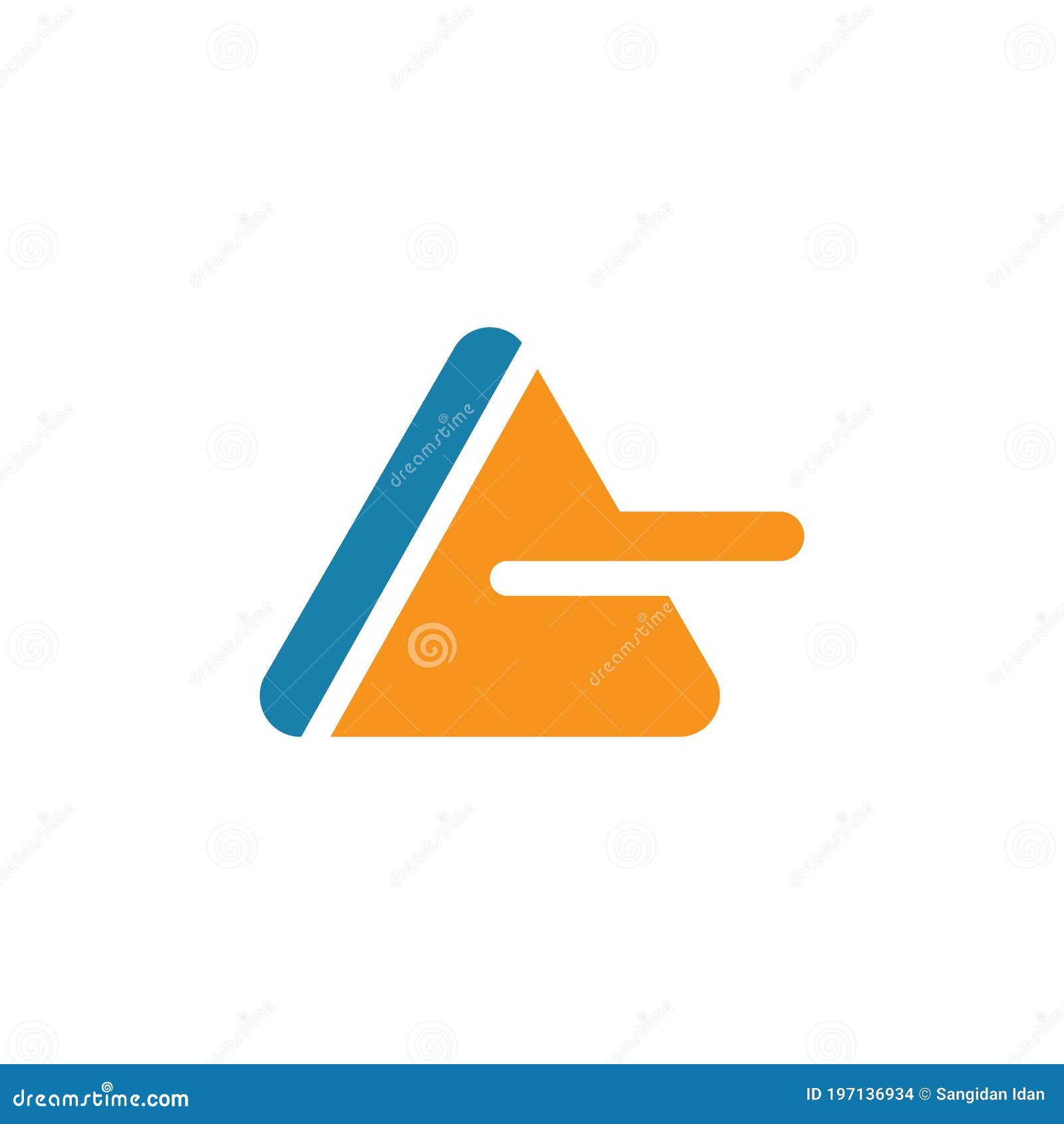 Letter S Triangle Pencil Geometric Logo Vector | CartoonDealer.com ...