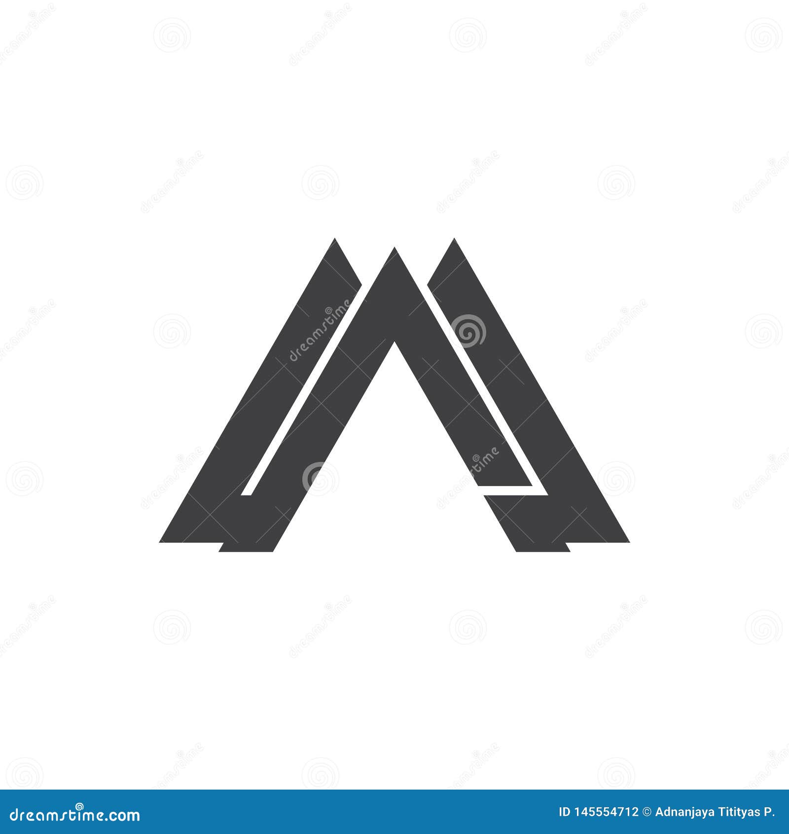 Letter am Triangle Geometric Logo Vector Stock Vector - Illustration of ...