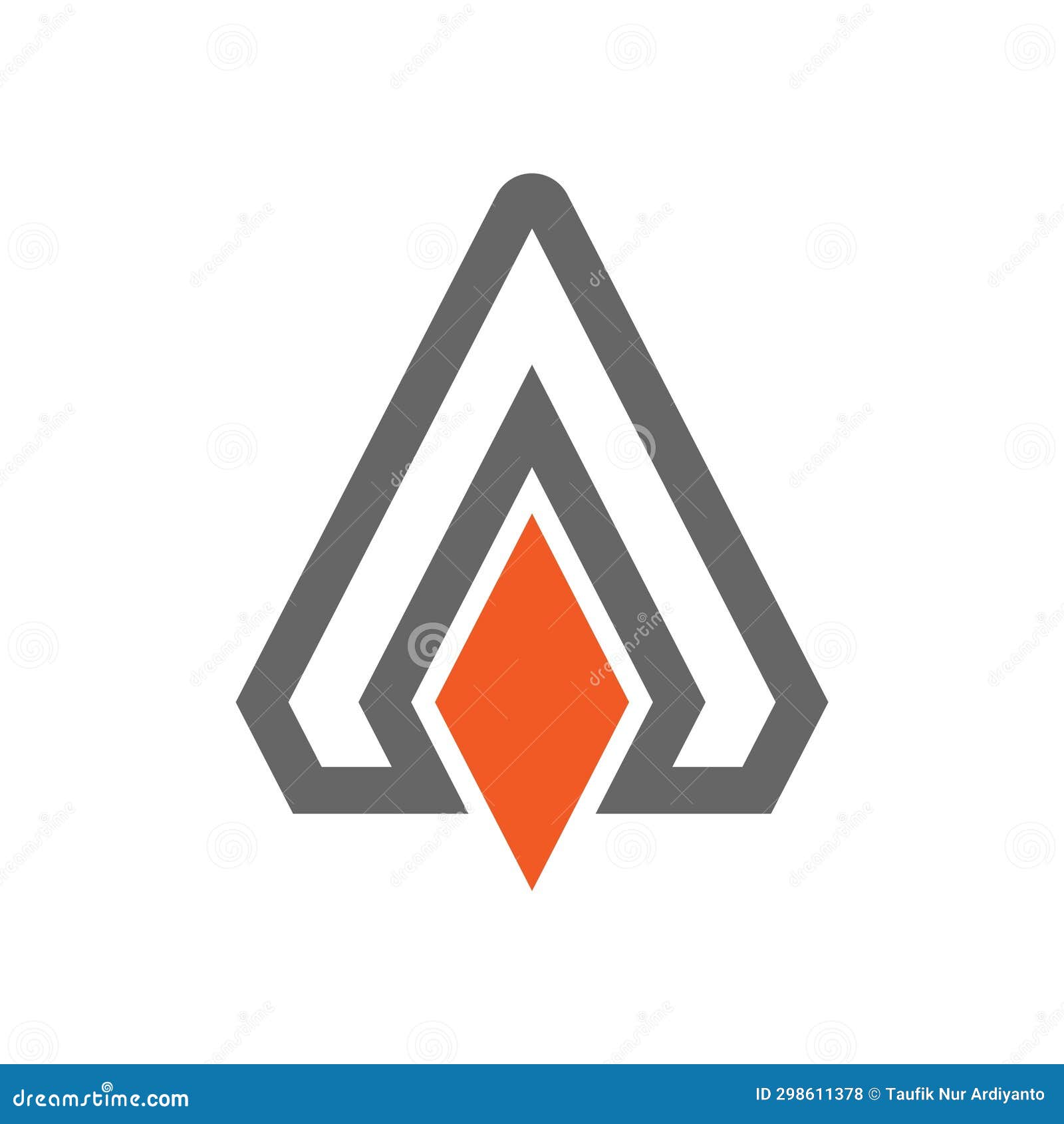 Letter a, Triangle Logo Concept Desain Stock Vector - Illustration of ...