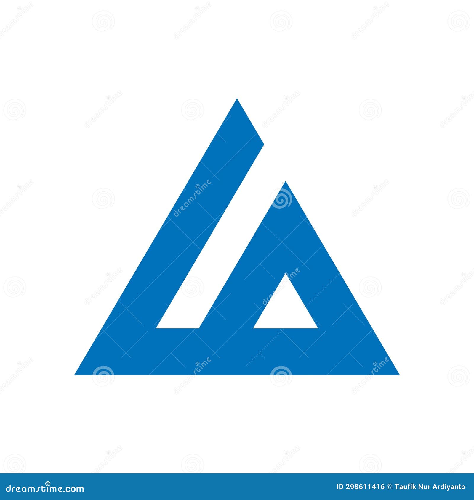 Letter a, Triangle Logo Concept Desain Stock Vector - Illustration of ...