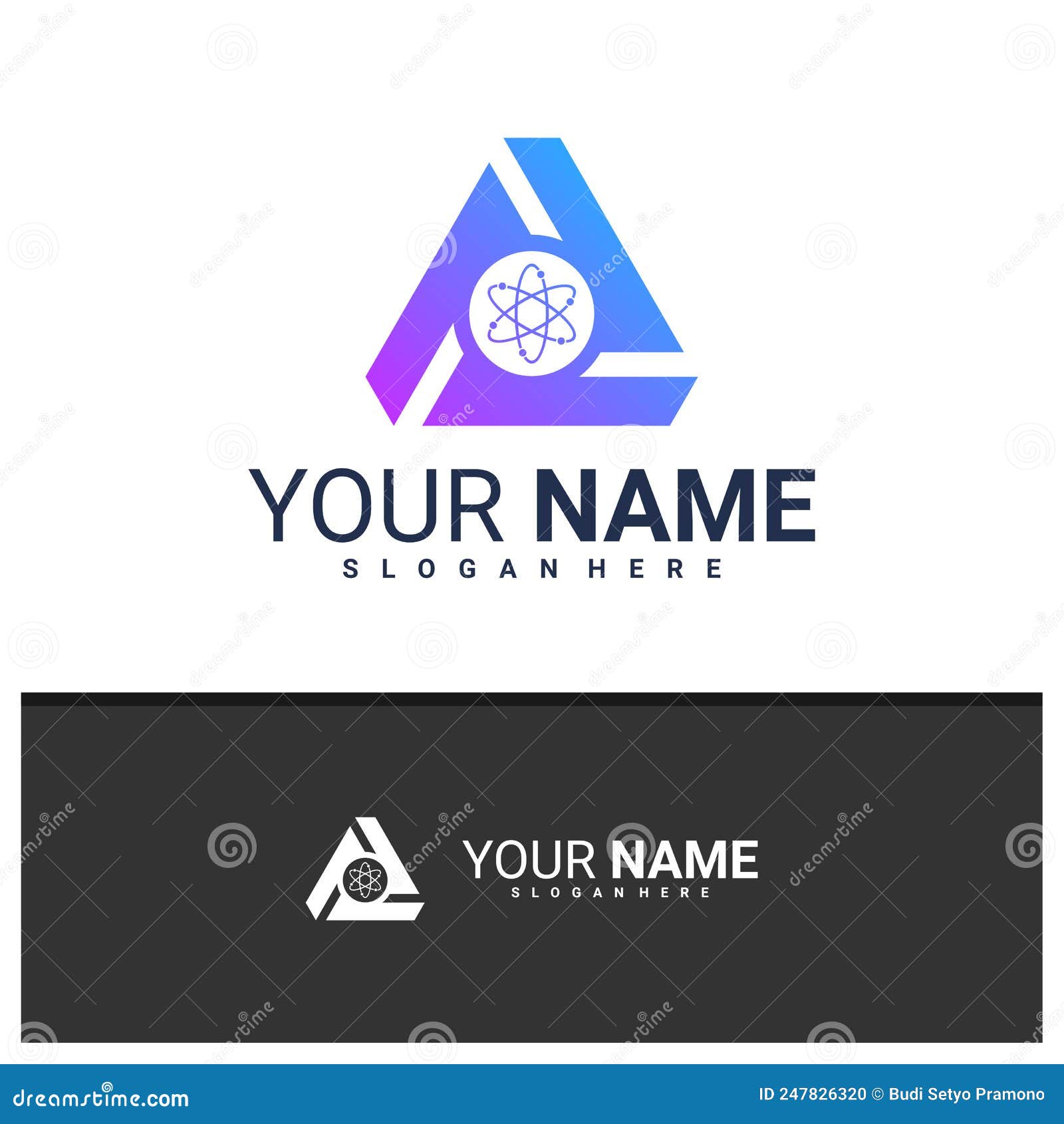 Letter a Triangle Logo Design Vector, Creative Triangle Logo Concepts ...