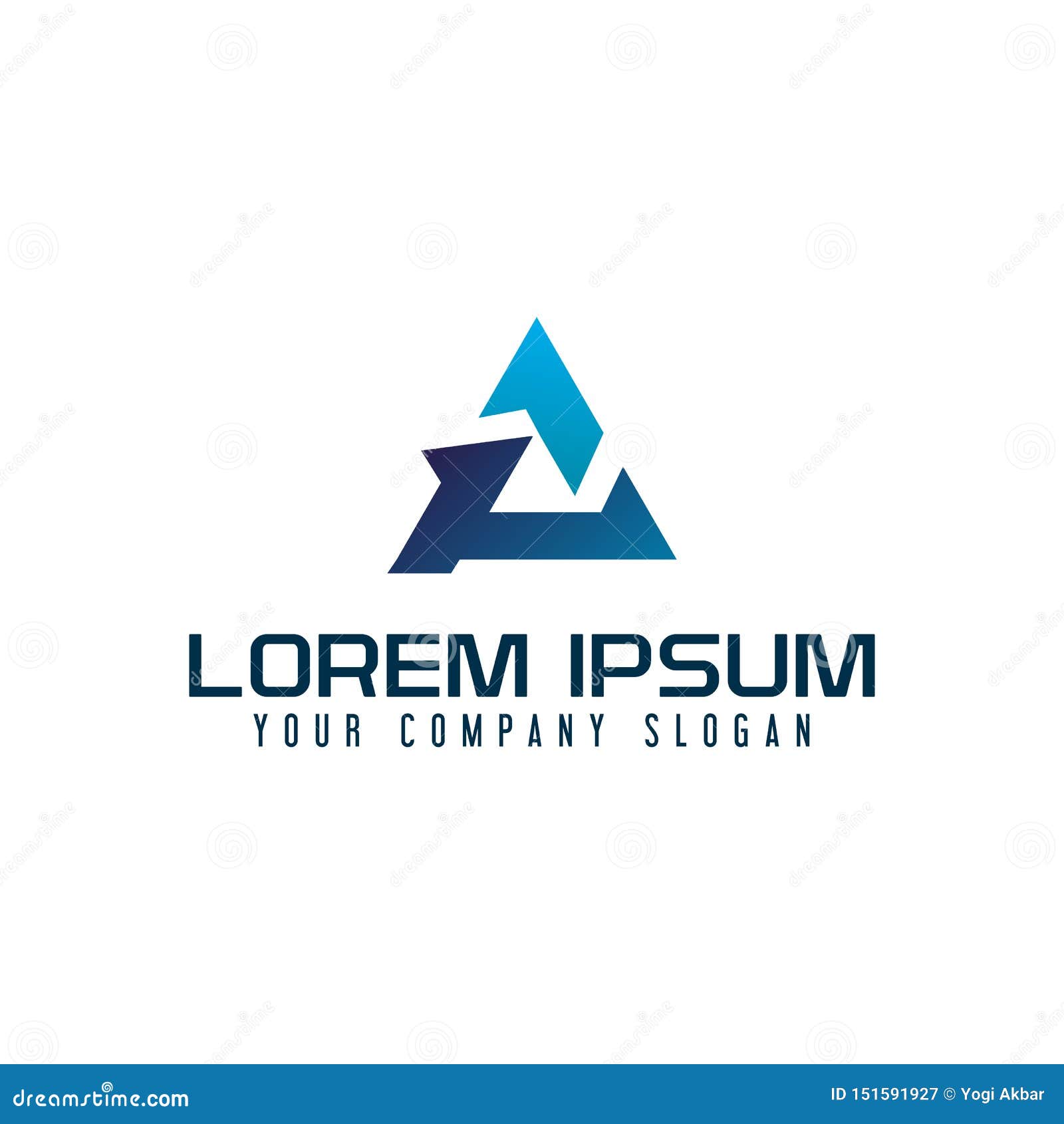 Letter a Triangle Logo. Modern Design Concept Template Stock Vector ...