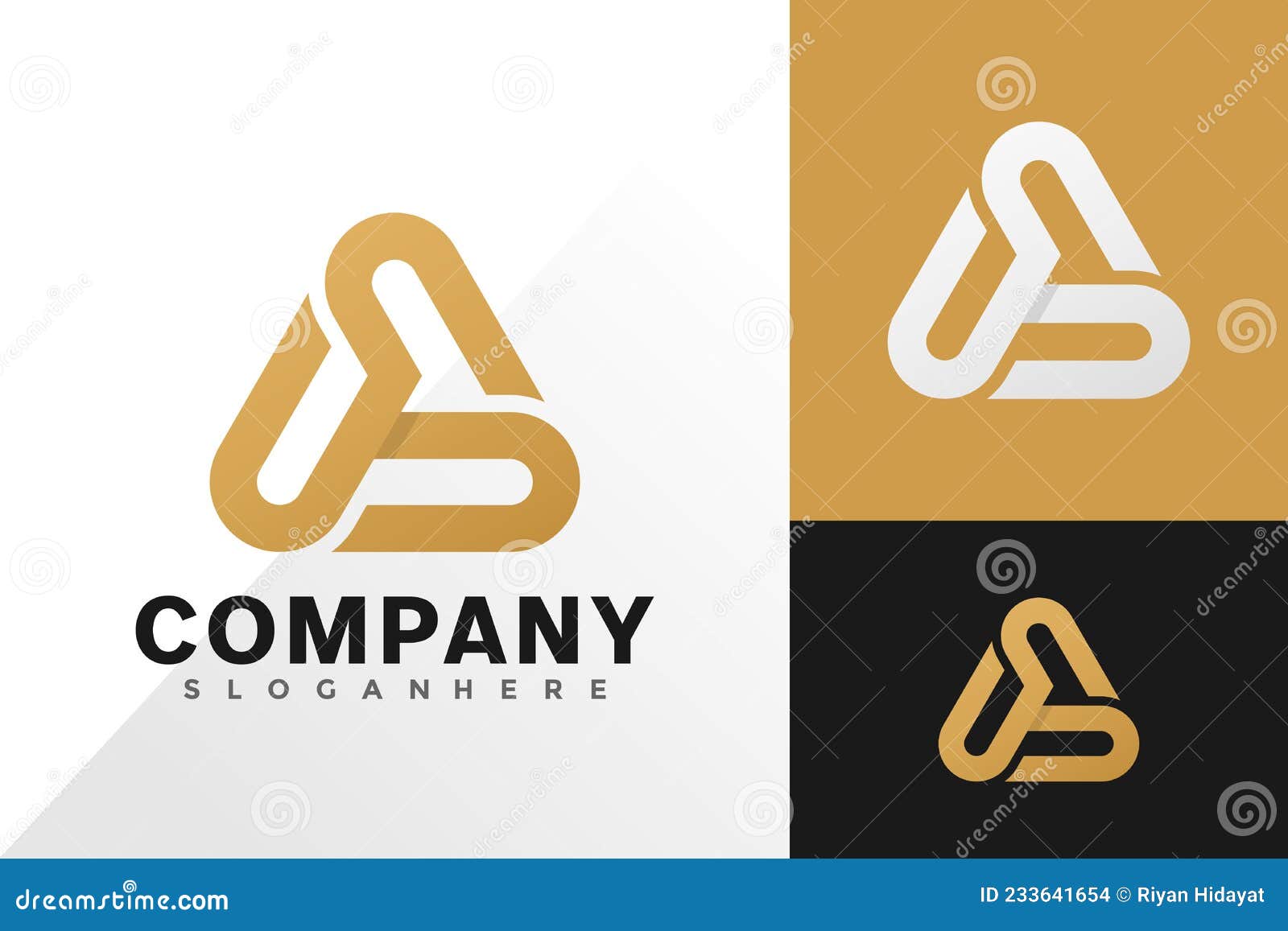 A Letter Triangle Logo Vector Design. Abstract Emblem, Designs Concept ...