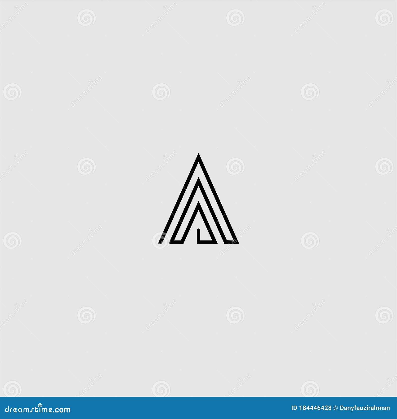 Letter A With Triangle Monogram Logo Vector Illustration ...