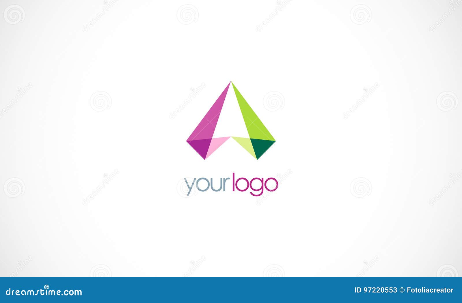 Letter a Triangle Shape Logo Stock Vector - Illustration of geometric ...