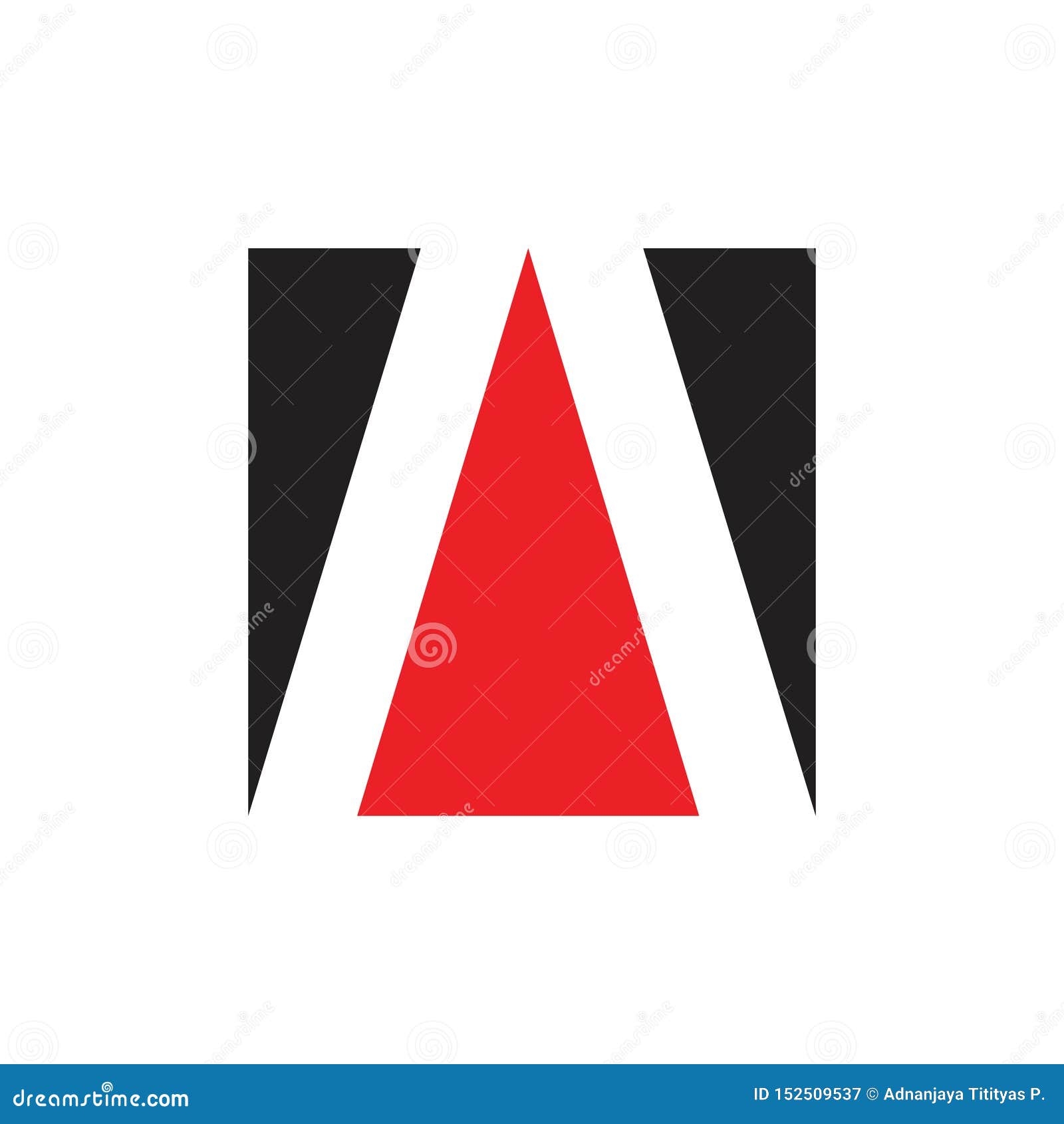 Letter a Triangle Square Geometric Logo Vector Stock Vector ...