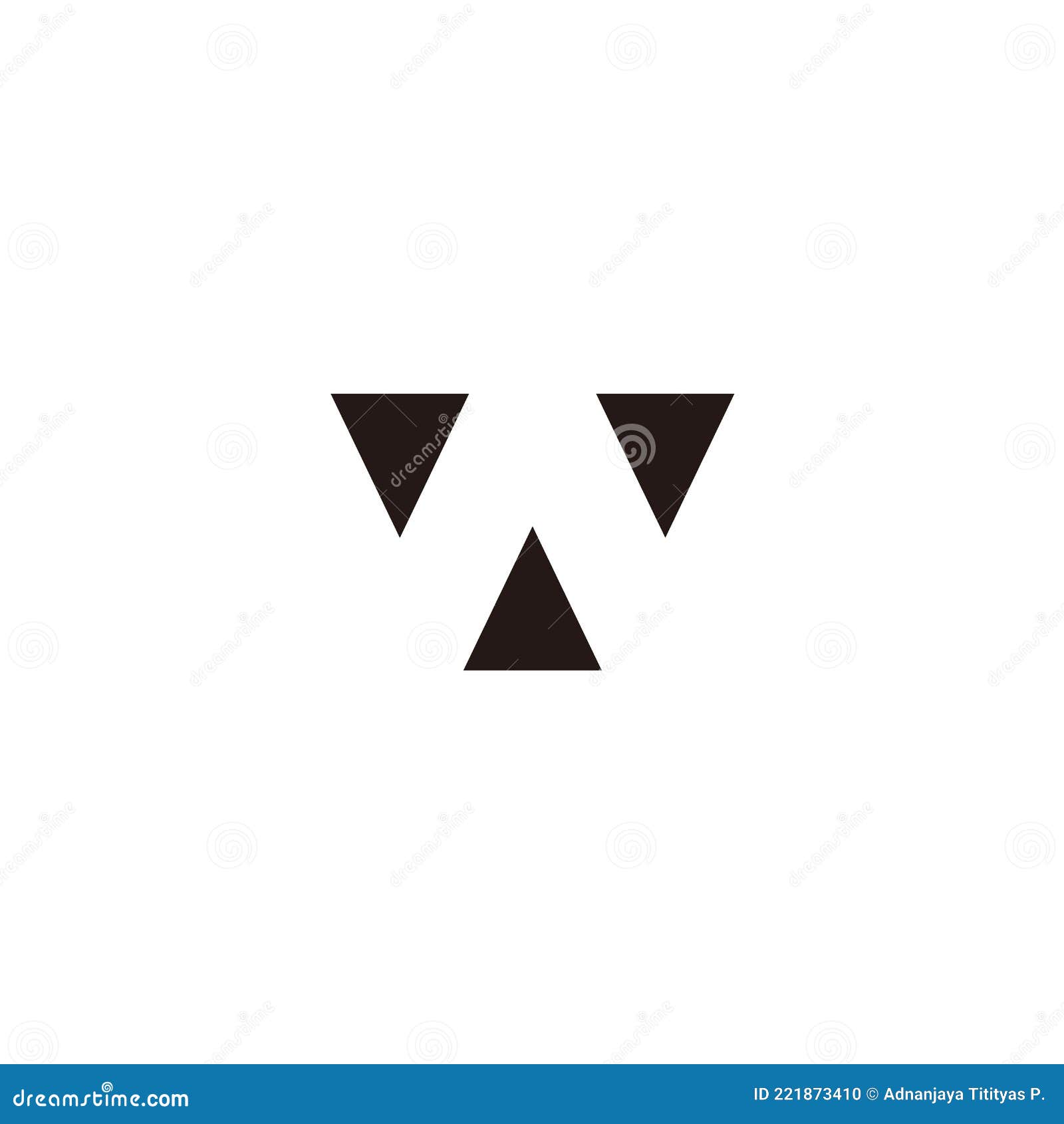 Letter a Triangles Negative Space Simple Logo Vector Stock Vector ...