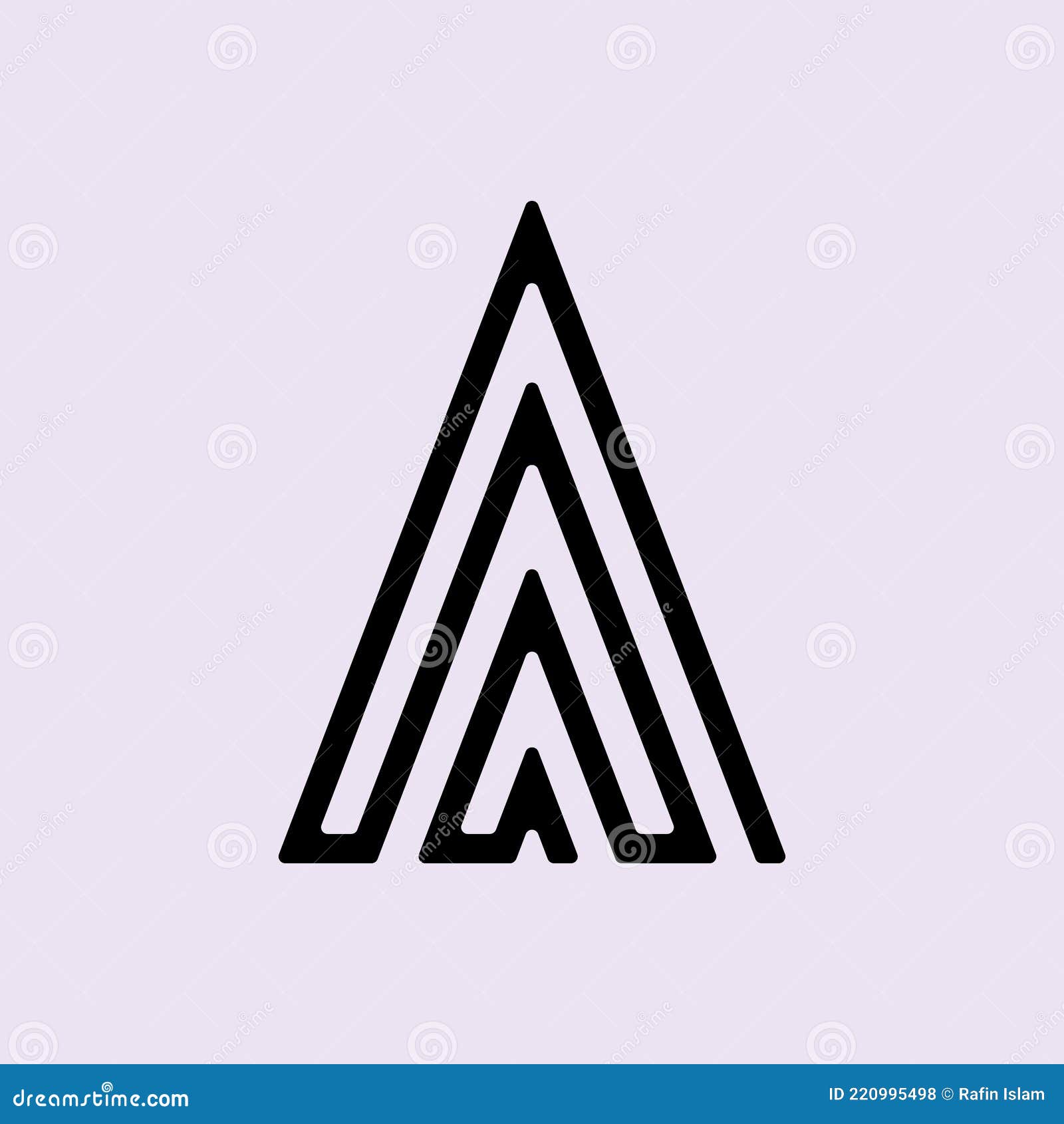 Letter a Triangular Shape Logo Stock Vector - Illustration of circle ...