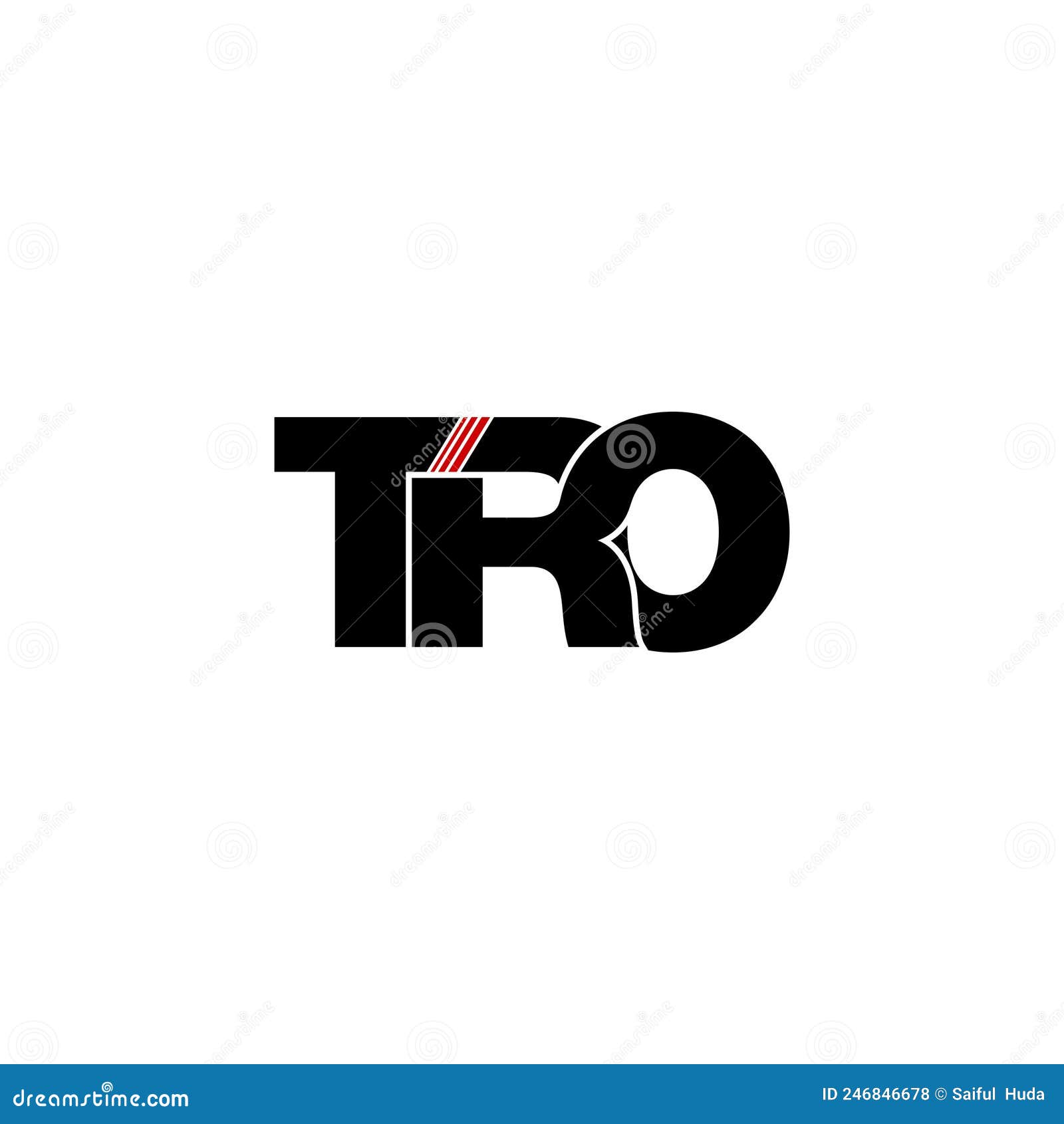 Letter TRO Simple Monogram Logo Icon Design. Stock Vector ...