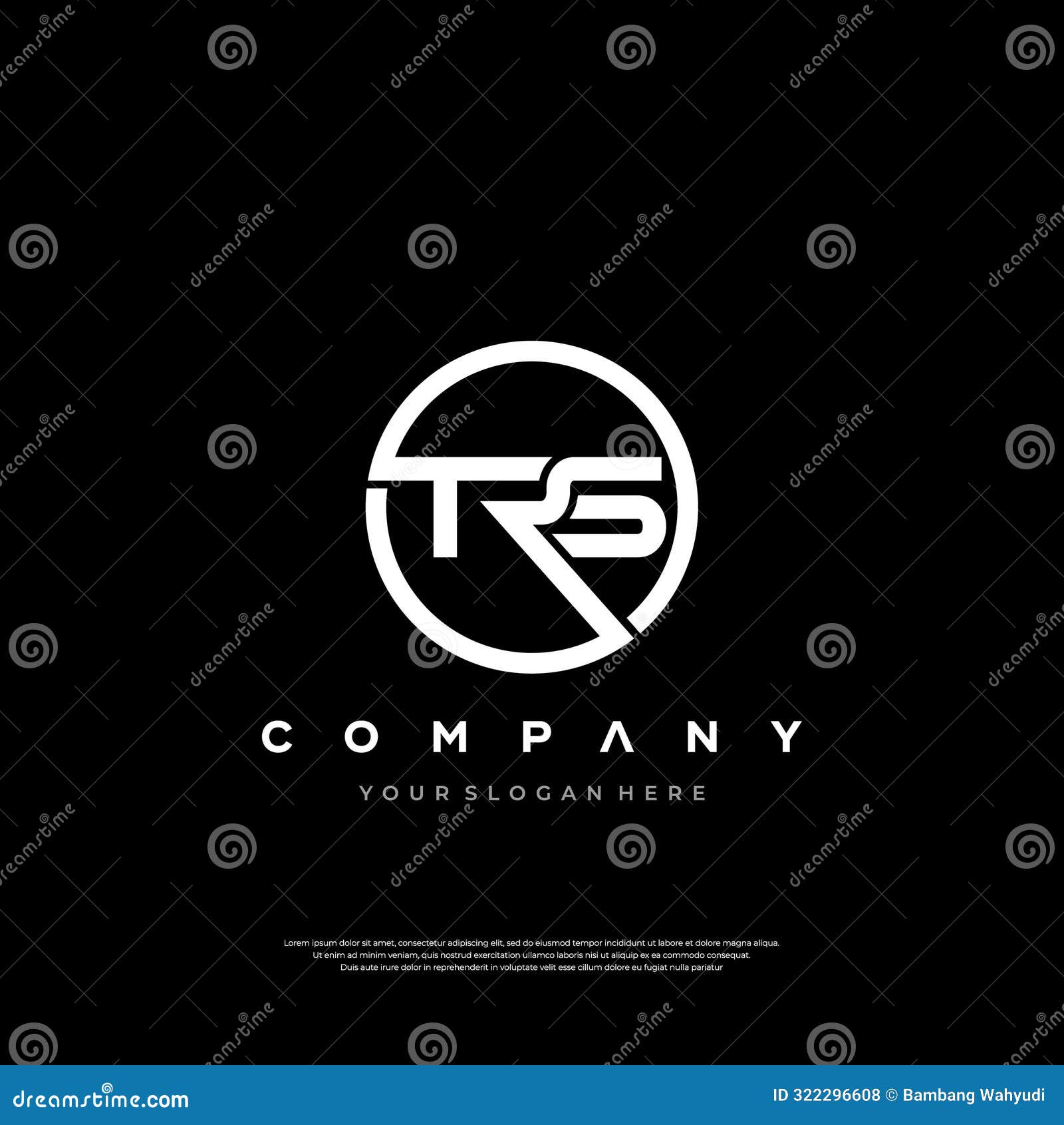 Letter TRS logo Design stock vector. Illustration of unique - 322296608
