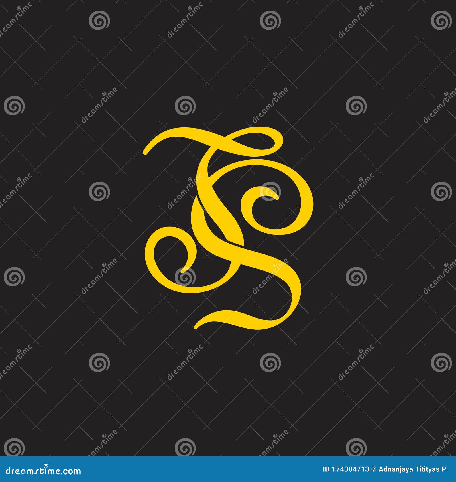 Letter Ts Symbol Curves Ribbon Linked Logo Vector Stock Vector ...