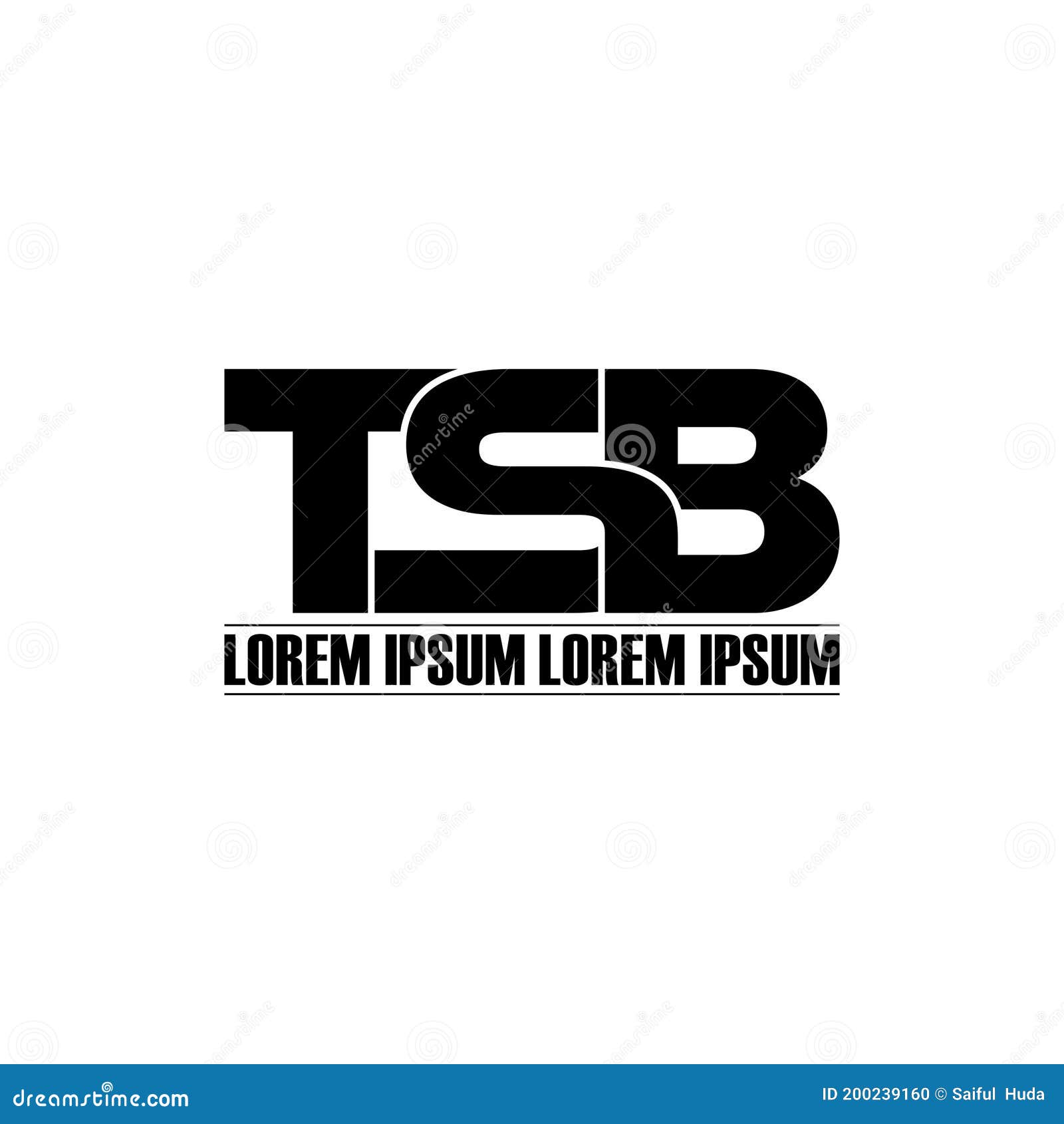 Letter TSB Simple Monogram Logo Icon Design. Stock Vector ...