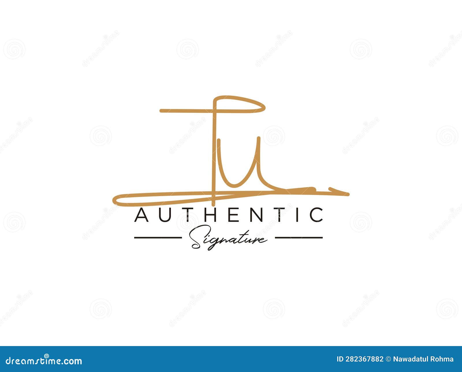 Letter TU Signature Logo Template Vector Stock Vector - Illustration of ...