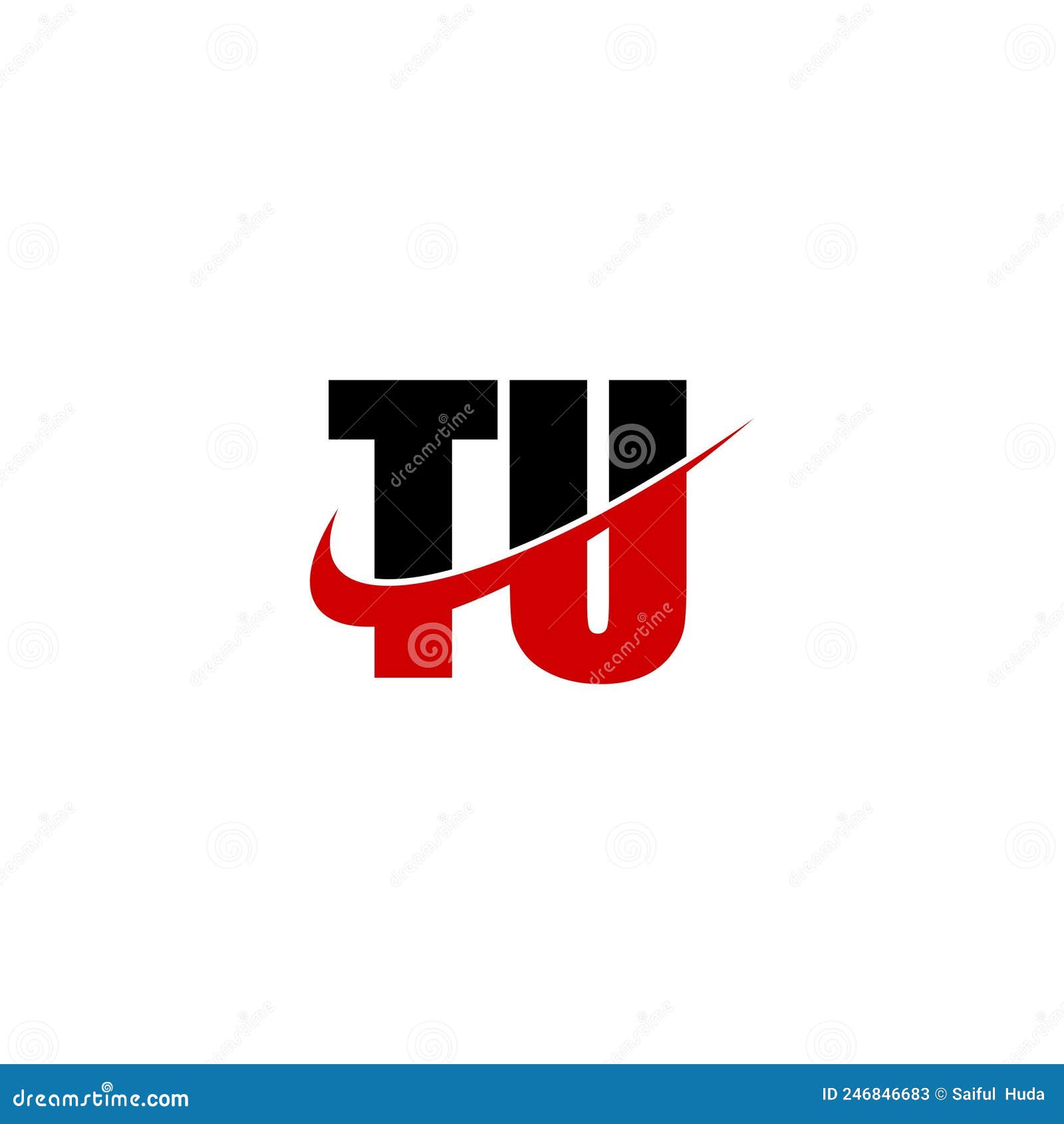 Letter TU Simple Monogram Logo Icon Design. Stock Vector - Illustration ...
