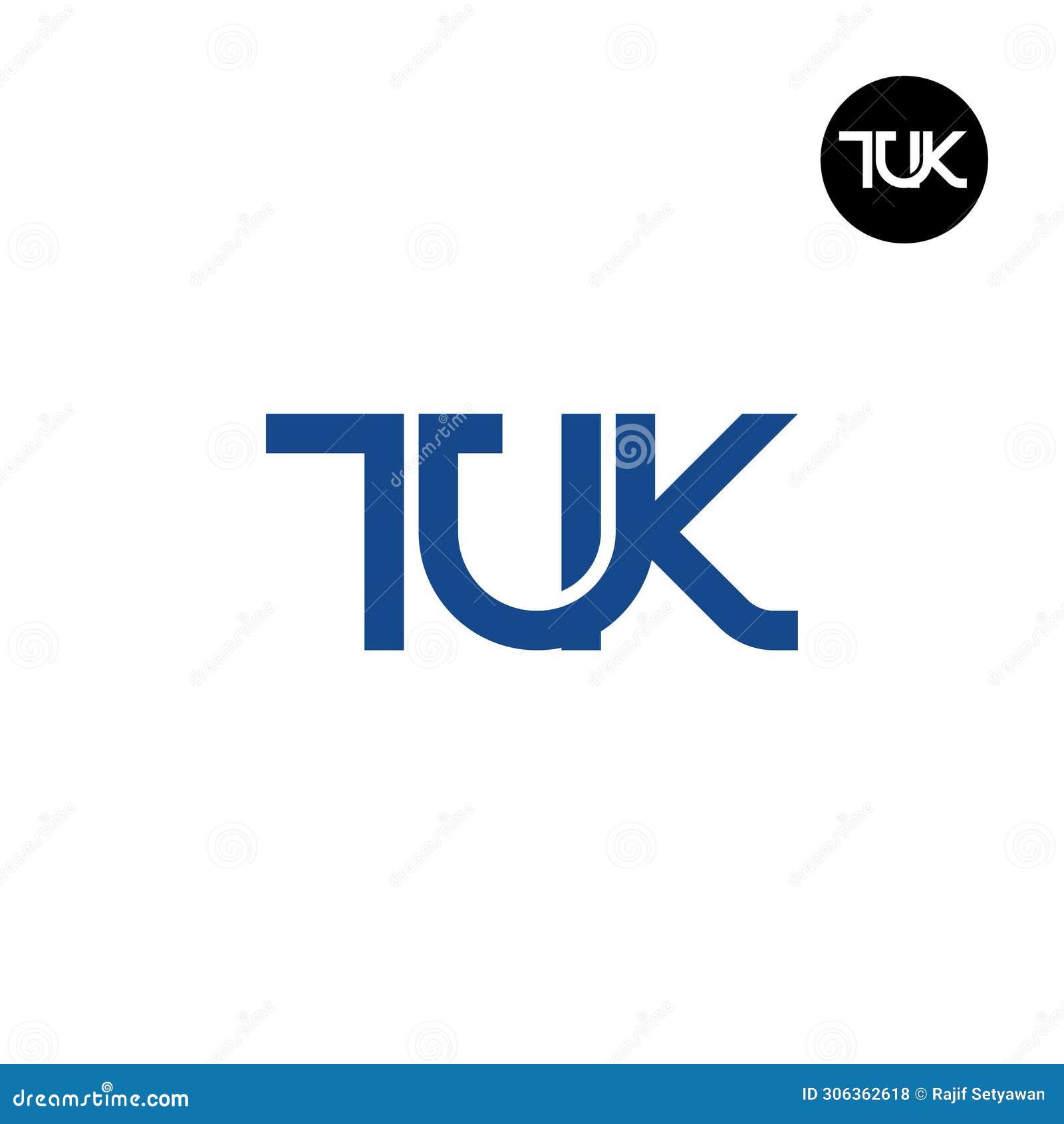 Letter TUK Monogram Logo Design Stock Vector - Illustration of ...