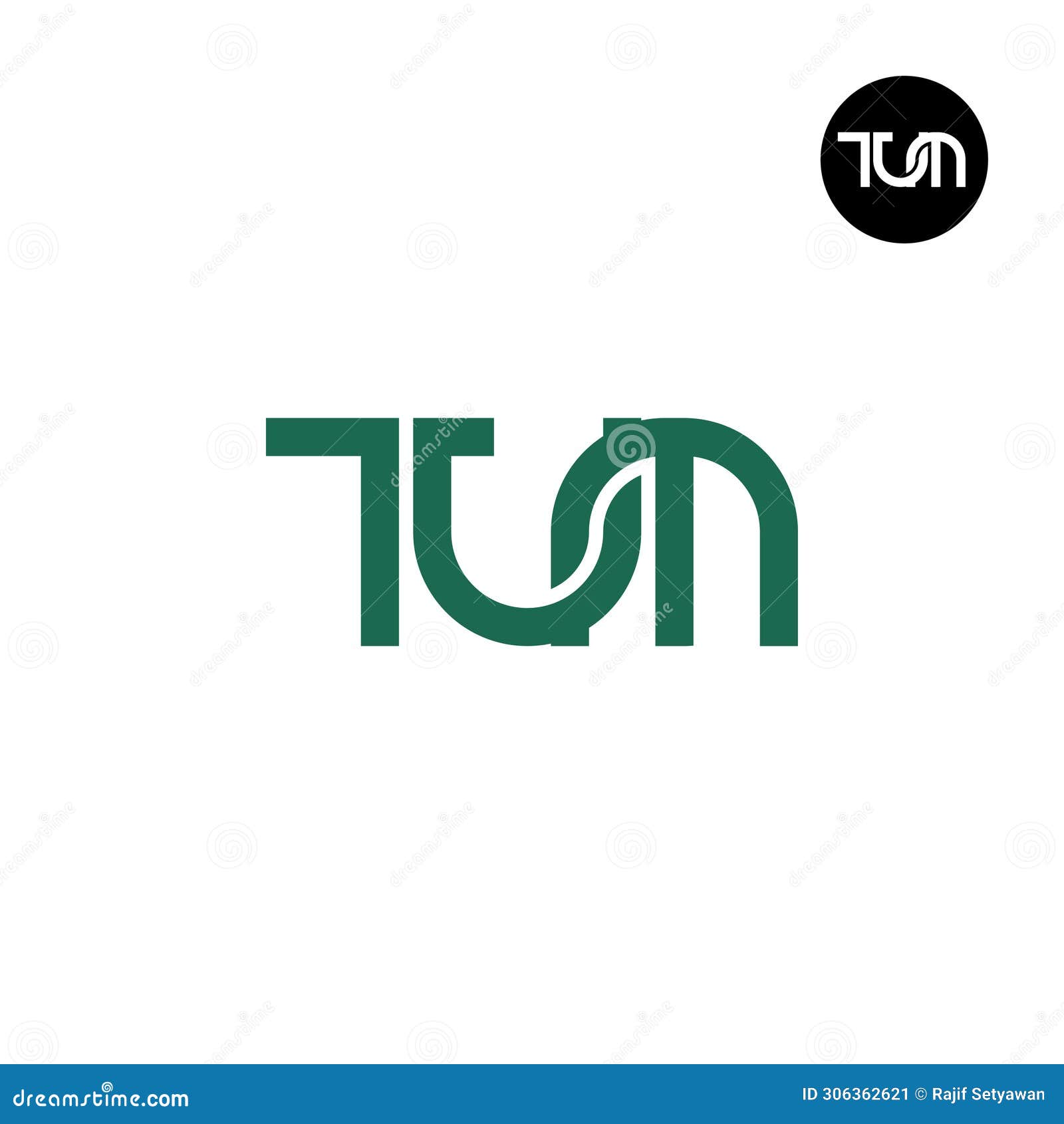 Letter TUM Monogram Logo Design Stock Vector - Illustration of ...