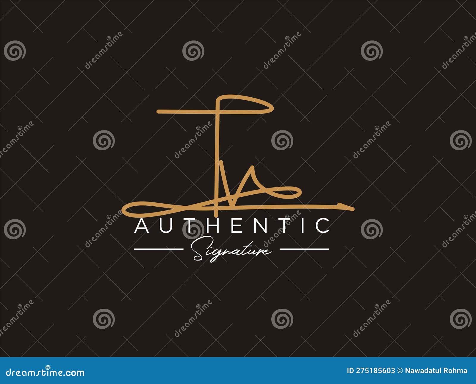 Letter TV Signature Logo Template Vector Stock Vector - Illustration of ...
