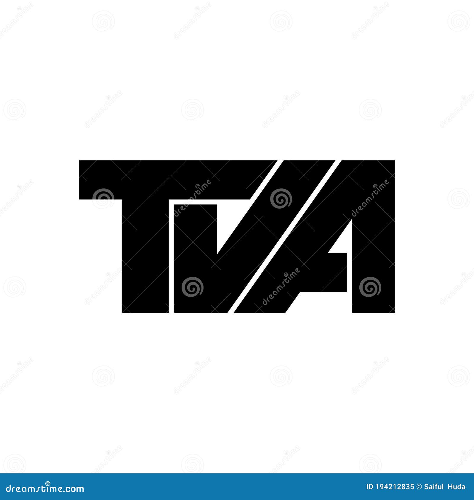 Letter TVA Simple Monogram Logo Icon Design. Stock Vector ...