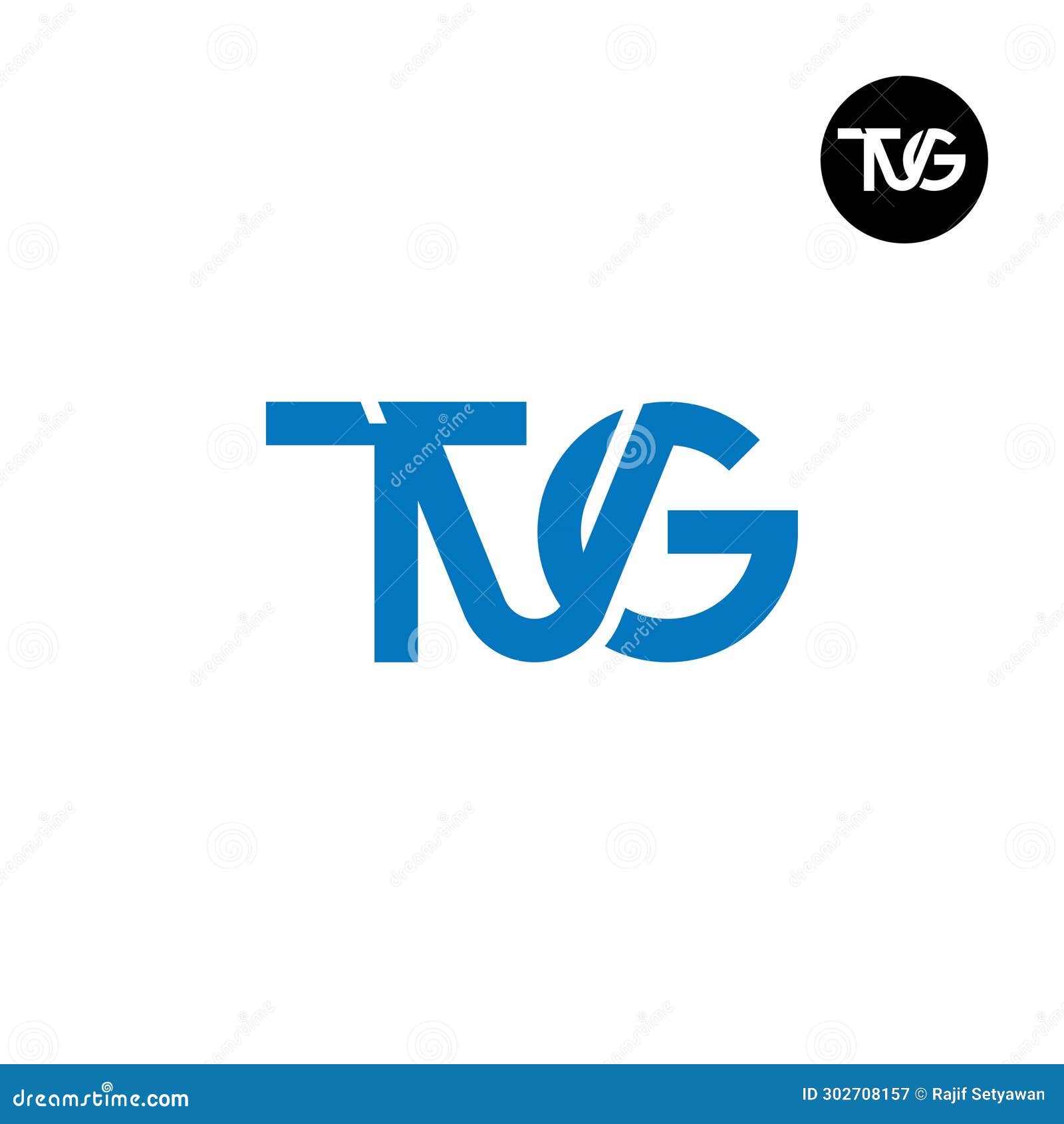 Letter TVG Monogram Logo Design Stock Vector - Illustration of initials ...