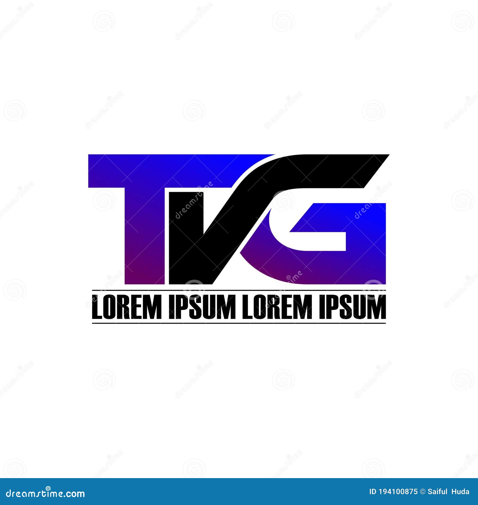 Letter TVG Simple Monogram Logo Icon Design. Stock Vector ...