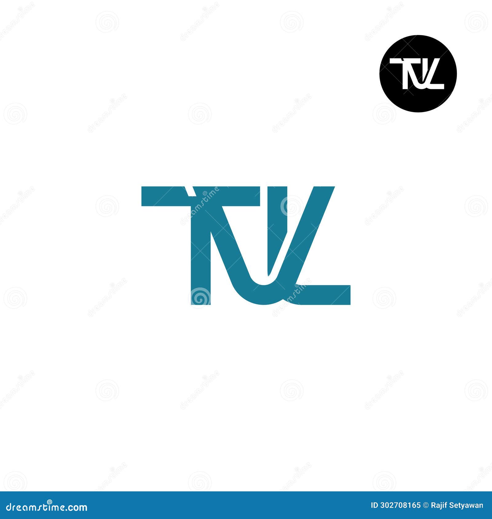 Letter TVL Monogram Logo Design Stock Vector - Illustration of name ...