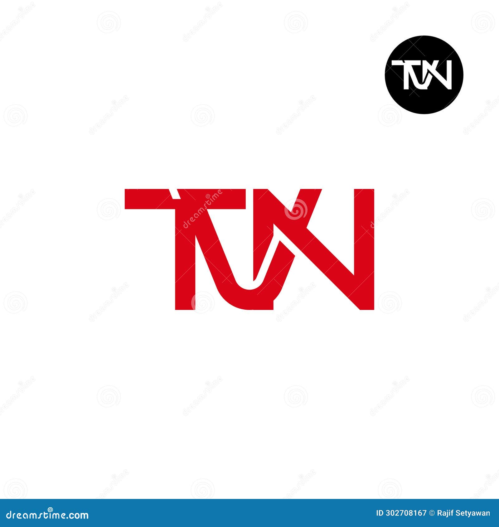 Letter TVN Monogram Logo Design Stock Vector - Illustration of initials ...