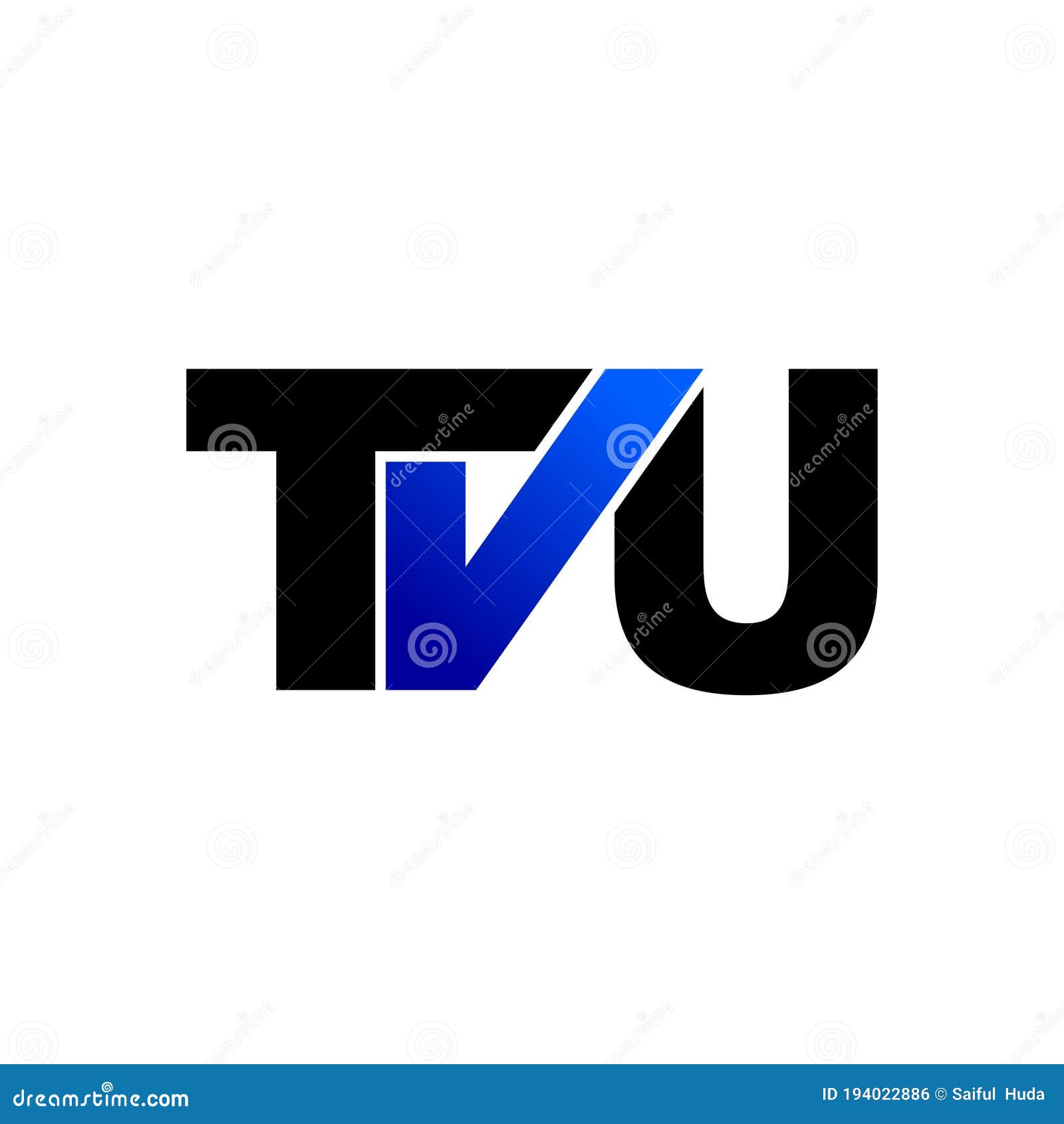 Letter TVU Simple Monogram Logo Icon Design. Stock Vector ...