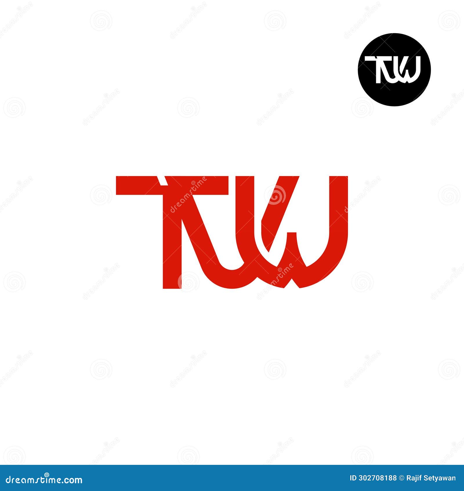 Letter TVW Monogram Logo Design Stock Vector - Illustration of ...
