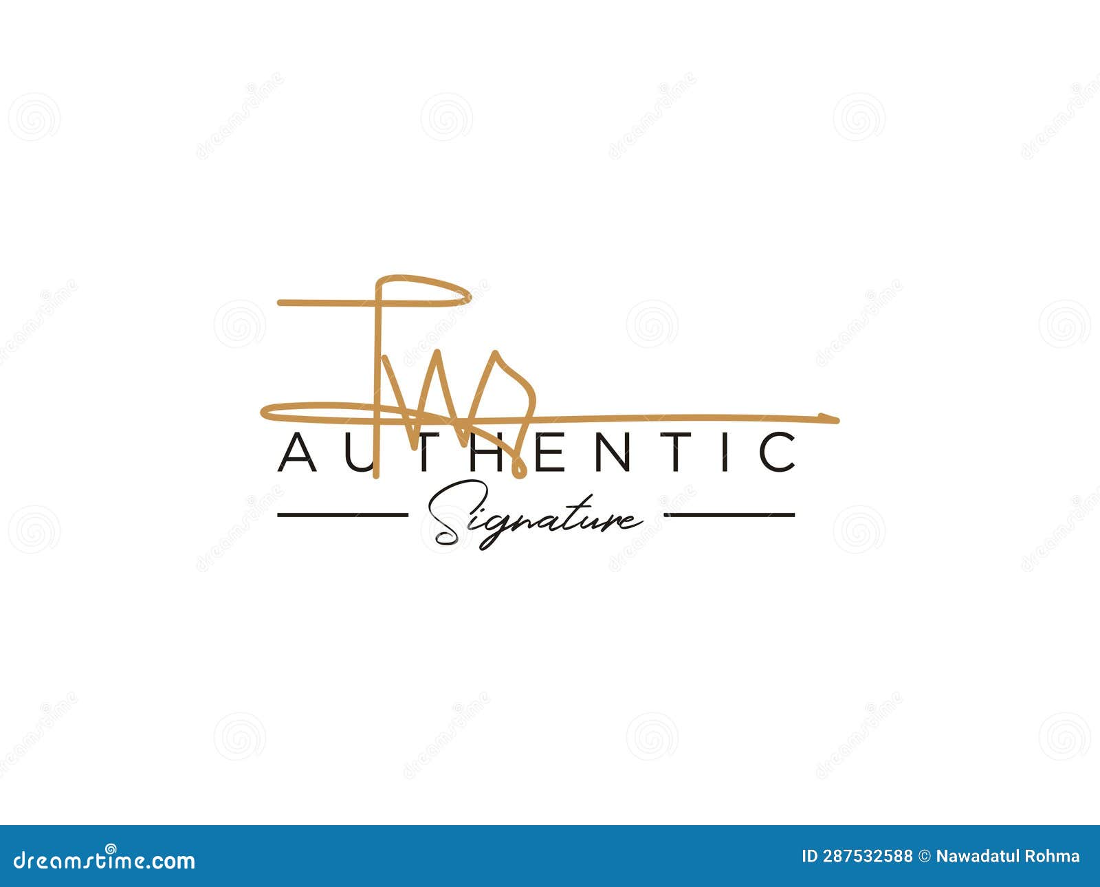 Letter TW Signature Logo Template Vector Stock Vector - Illustration of ...