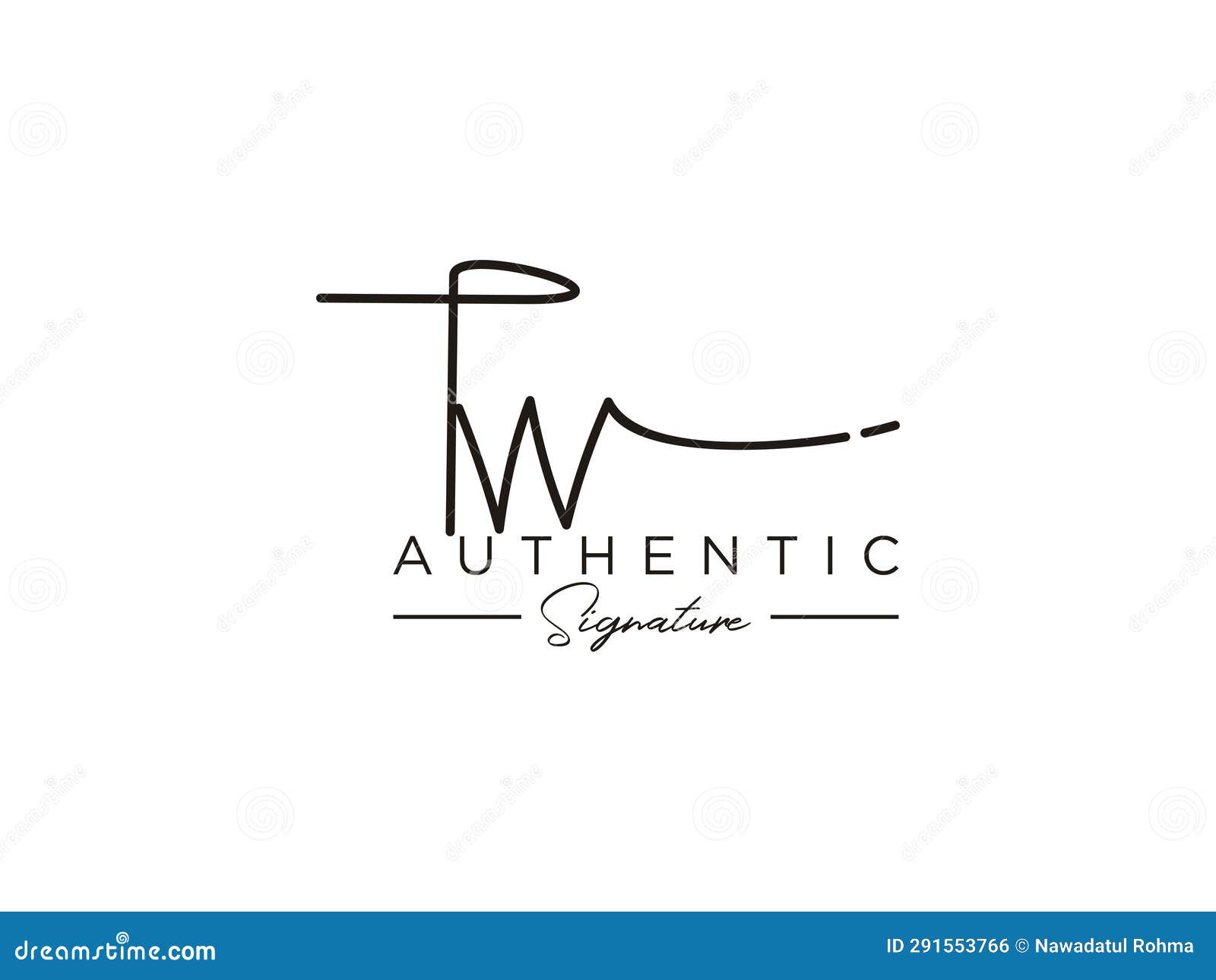 Letter TW Signature Logo Template Vector Stock Vector - Illustration of ...