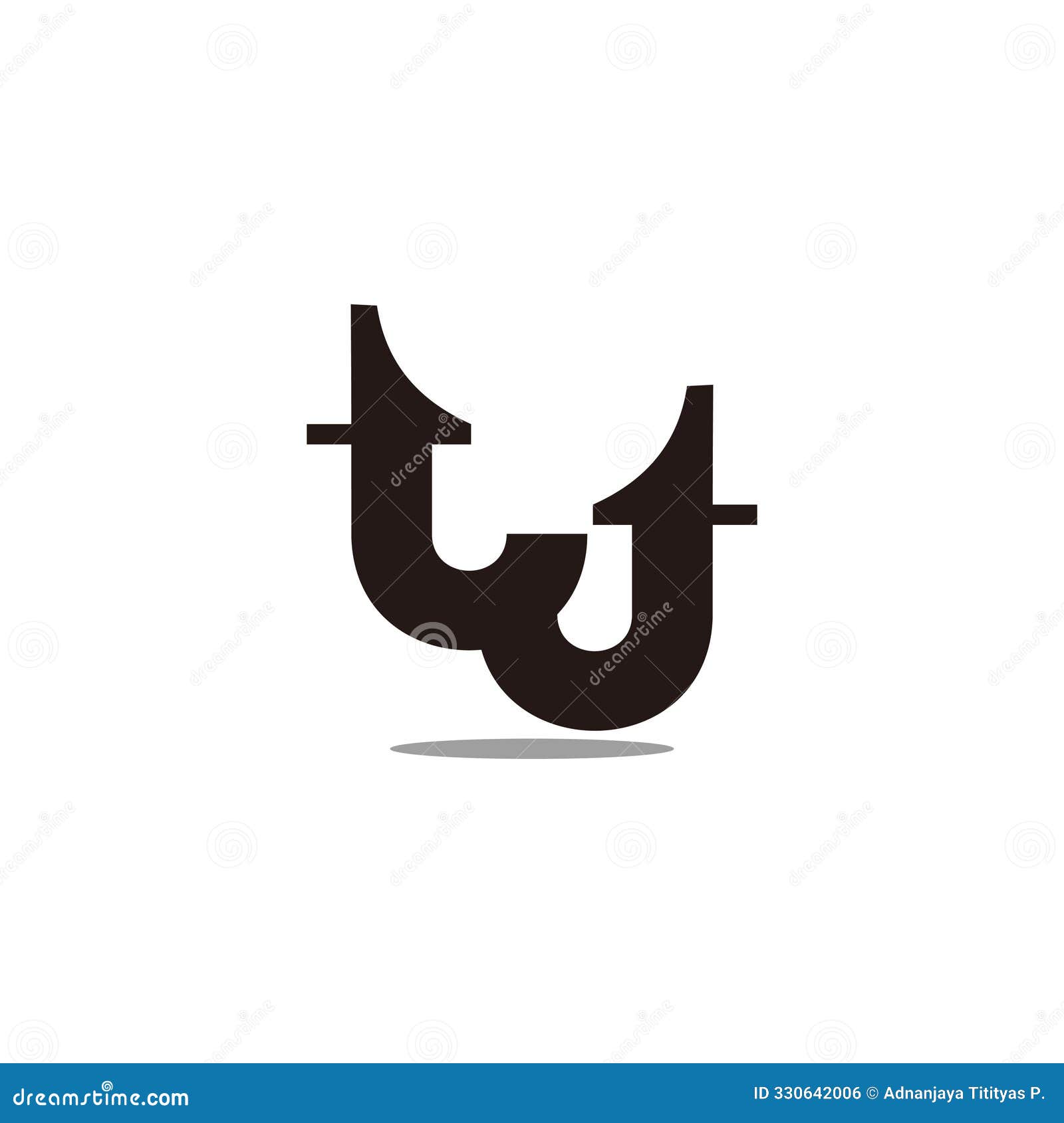 Letter Tw Simple Linked Font Logo Vector Stock Vector - Illustration of ...