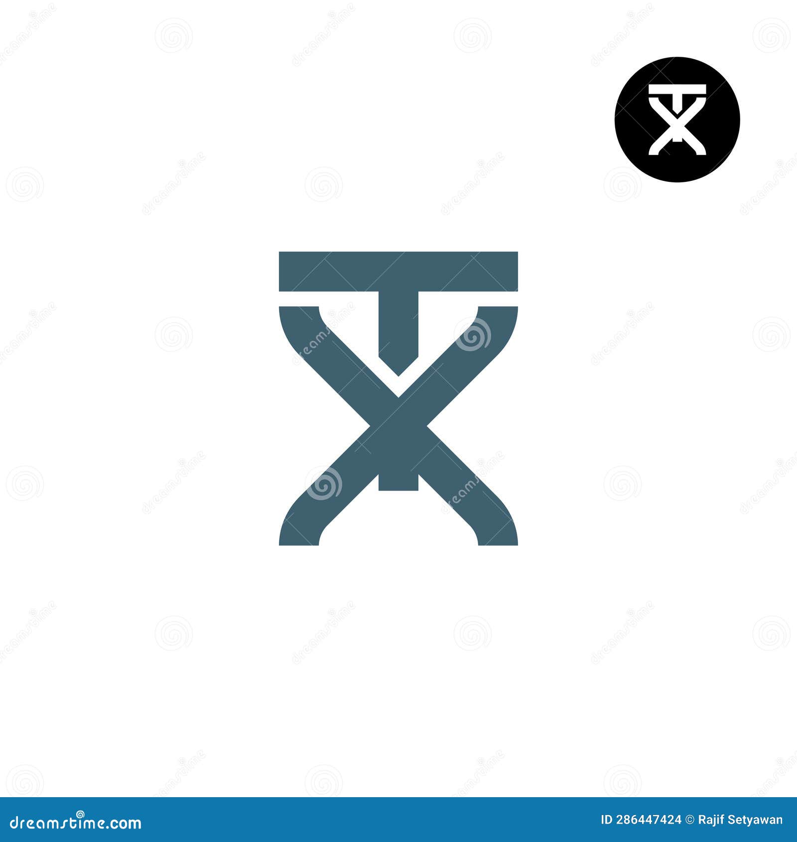 Letter TX XT Monogram Logo Design Simple Stock Illustration ...