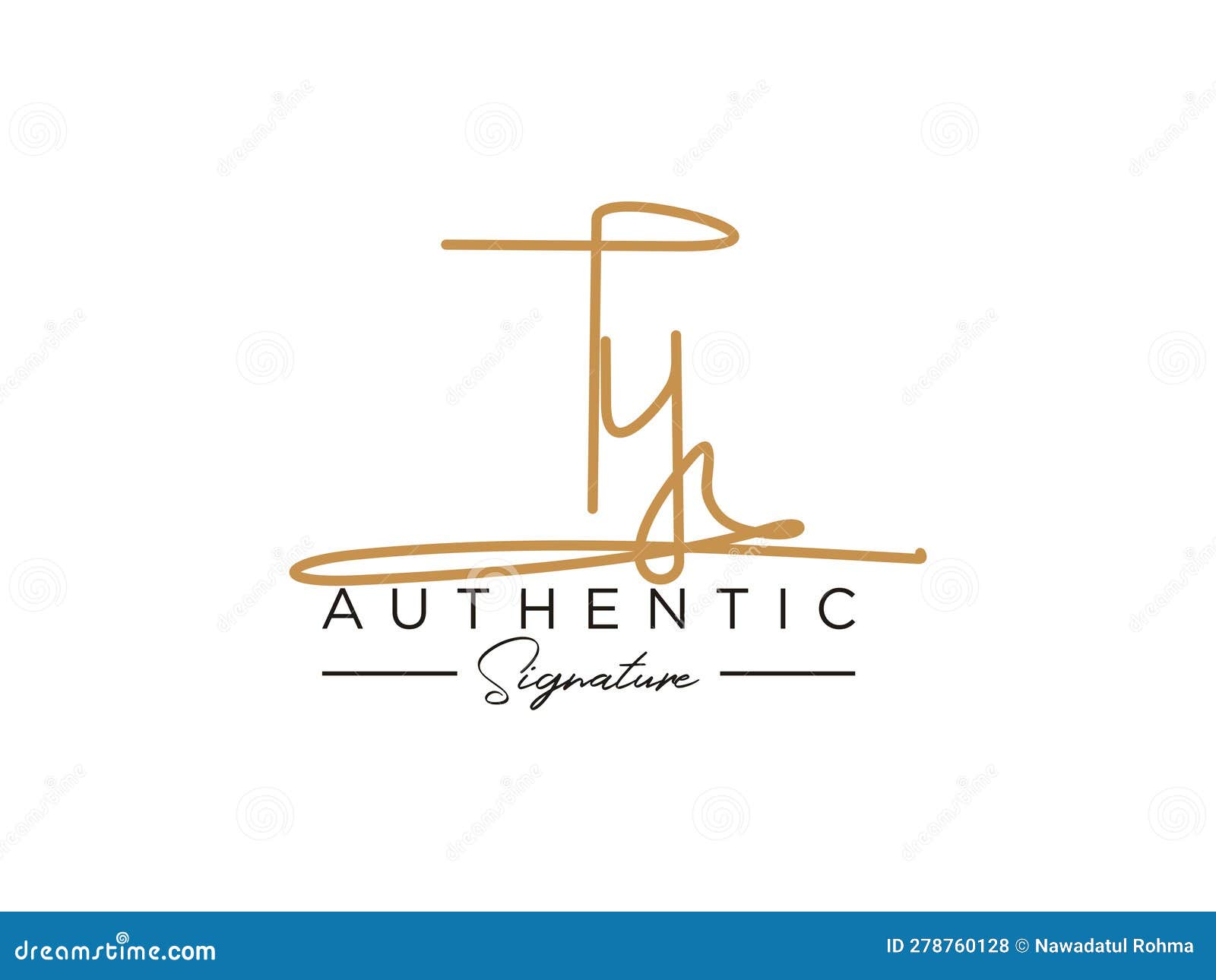 Letter TY Signature Logo Template Vector Stock Vector - Illustration of ...