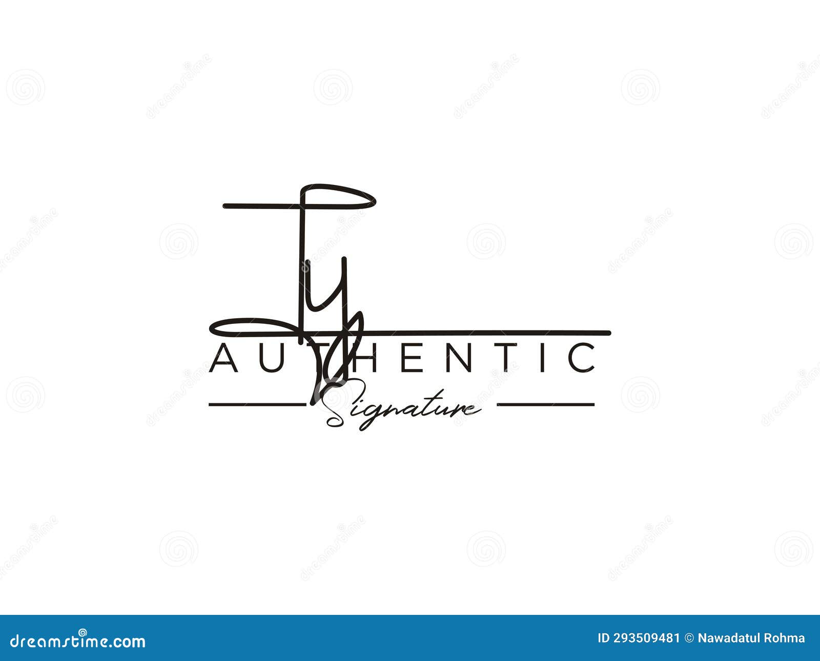 Letter TY Signature Logo Template Vector Stock Vector - Illustration of ...