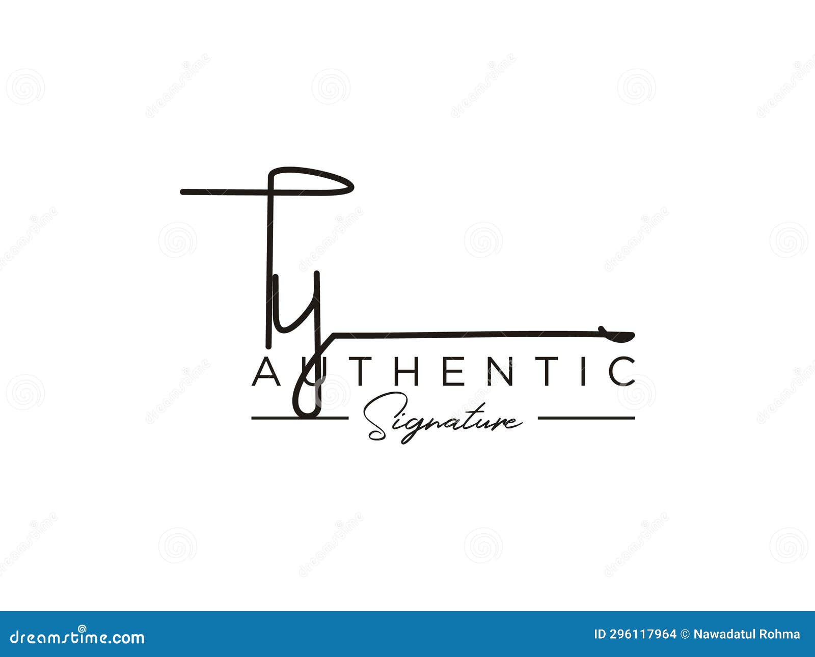 Letter TY Signature Logo Template Vector | CartoonDealer.com #296117964