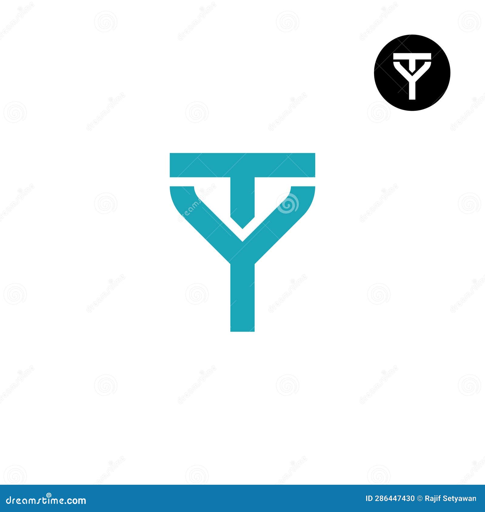 Letter TY YT Monogram Logo Design Simple Stock Vector - Illustration of ...