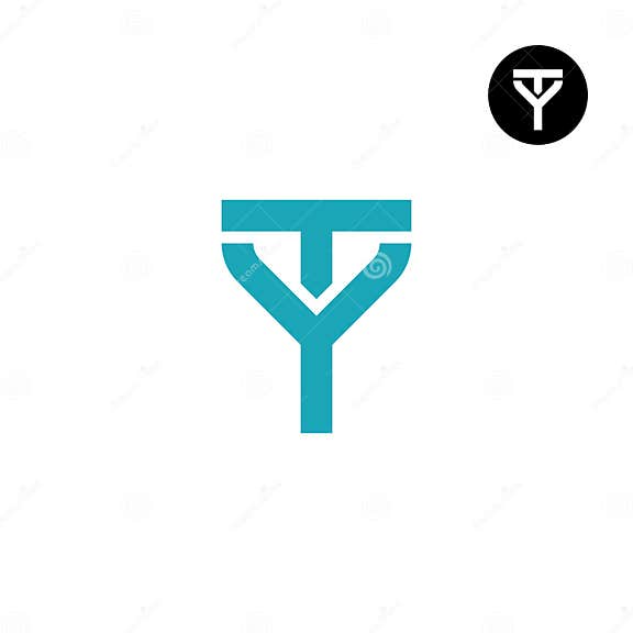 Letter TY YT Monogram Logo Design Simple Stock Vector - Illustration of ...