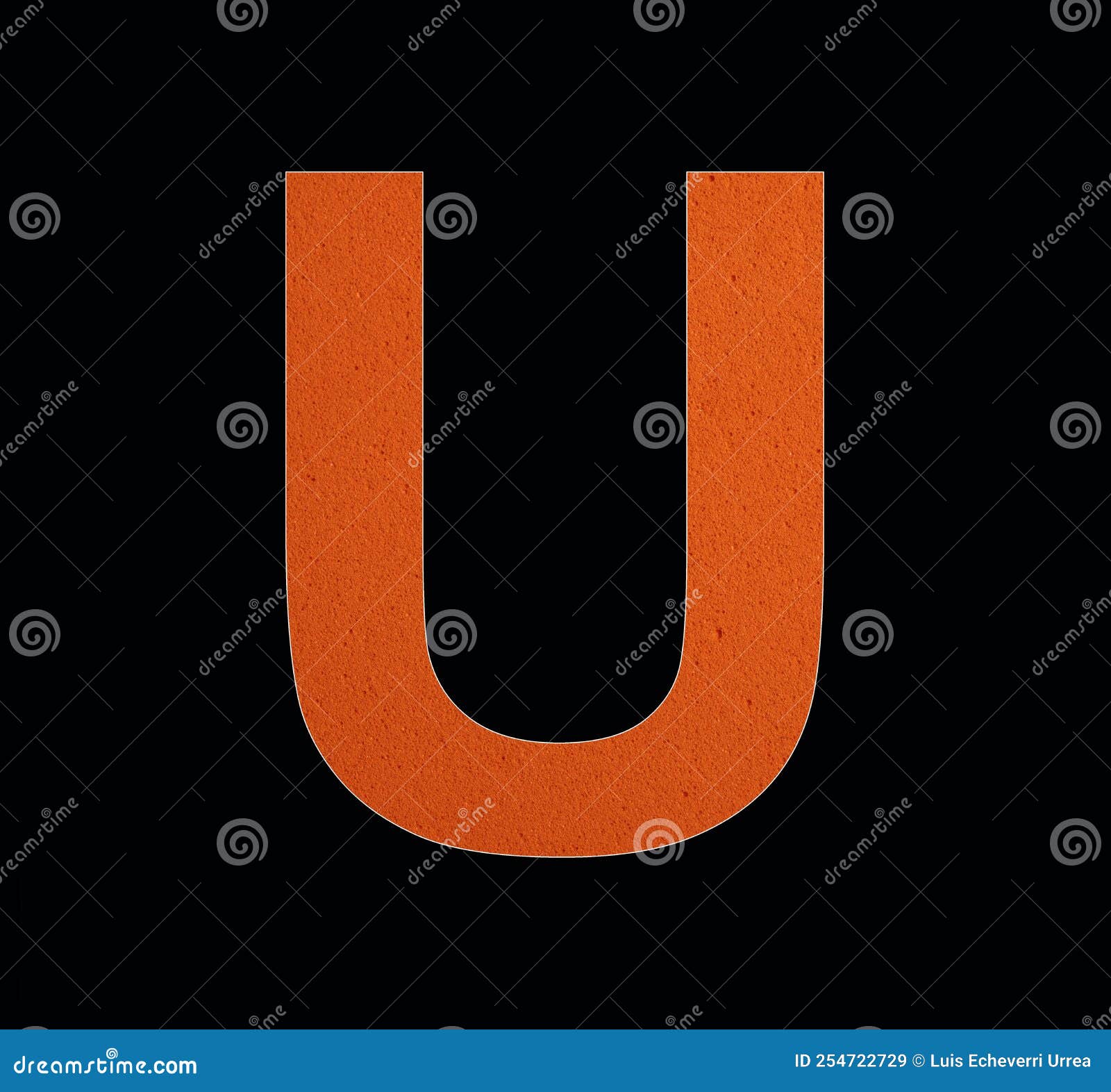 Letter U Alphabet on Foamy Rubber Background Stock Image - Image of ...