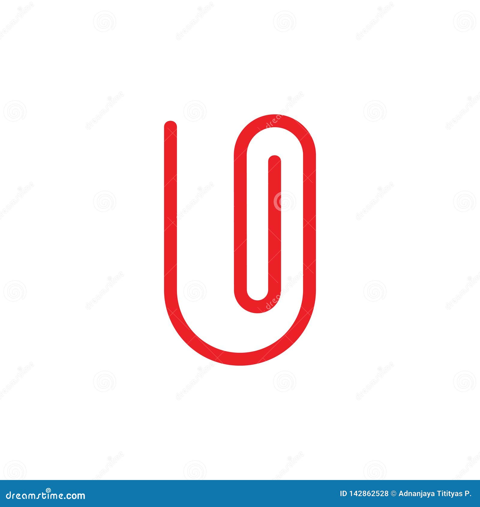 Letter U Attach File Line Logo Vector Stock Vector - Illustration of ...