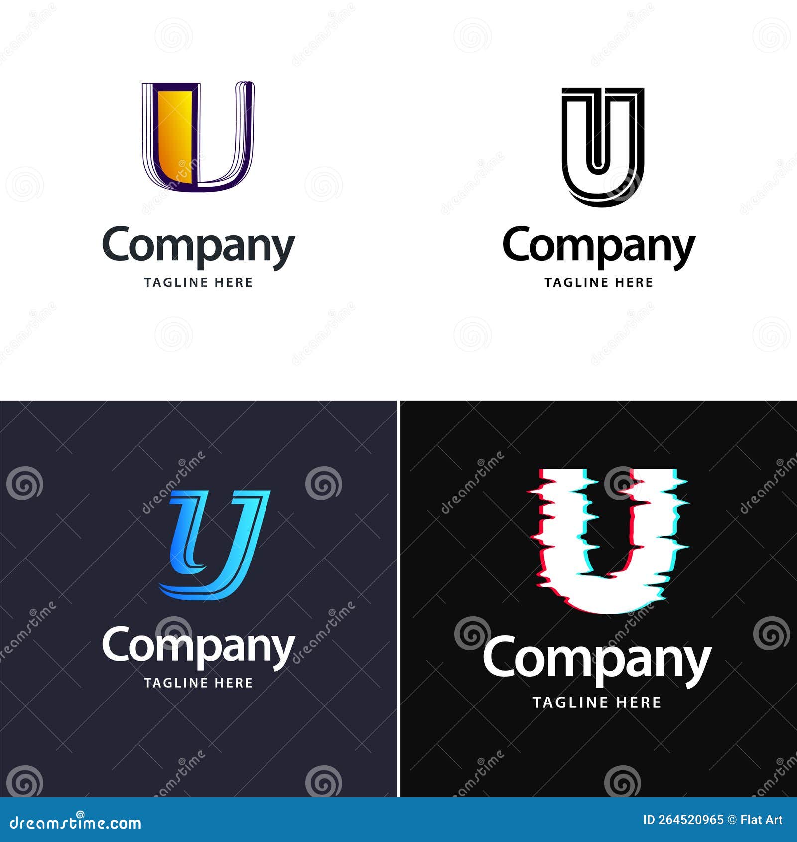 Letter U Big Logo Pack Design Creative Modern Logos Design for Your ...