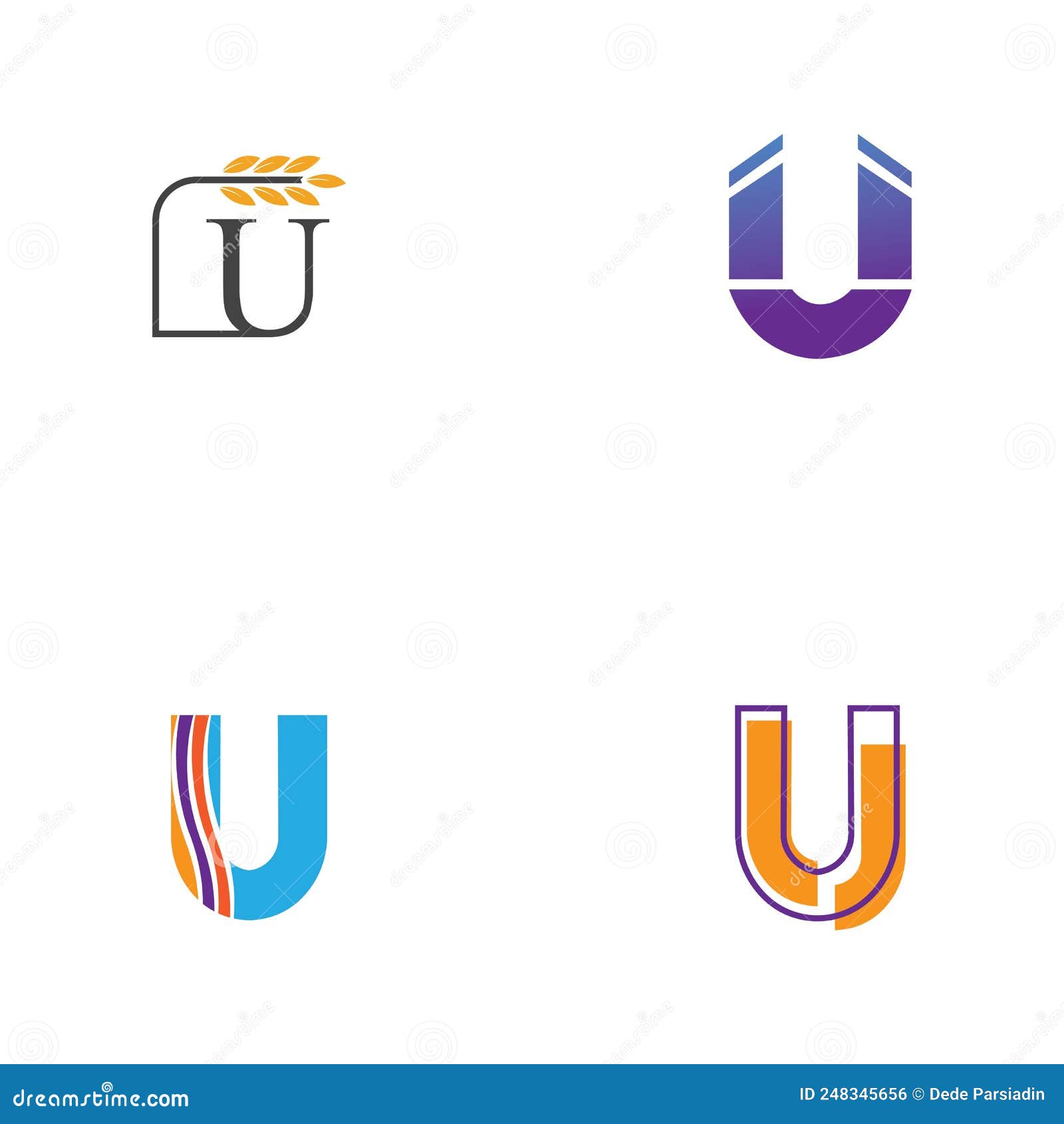 Letter U Business Corporate Abstract Unity Vector Logo Design Template ...