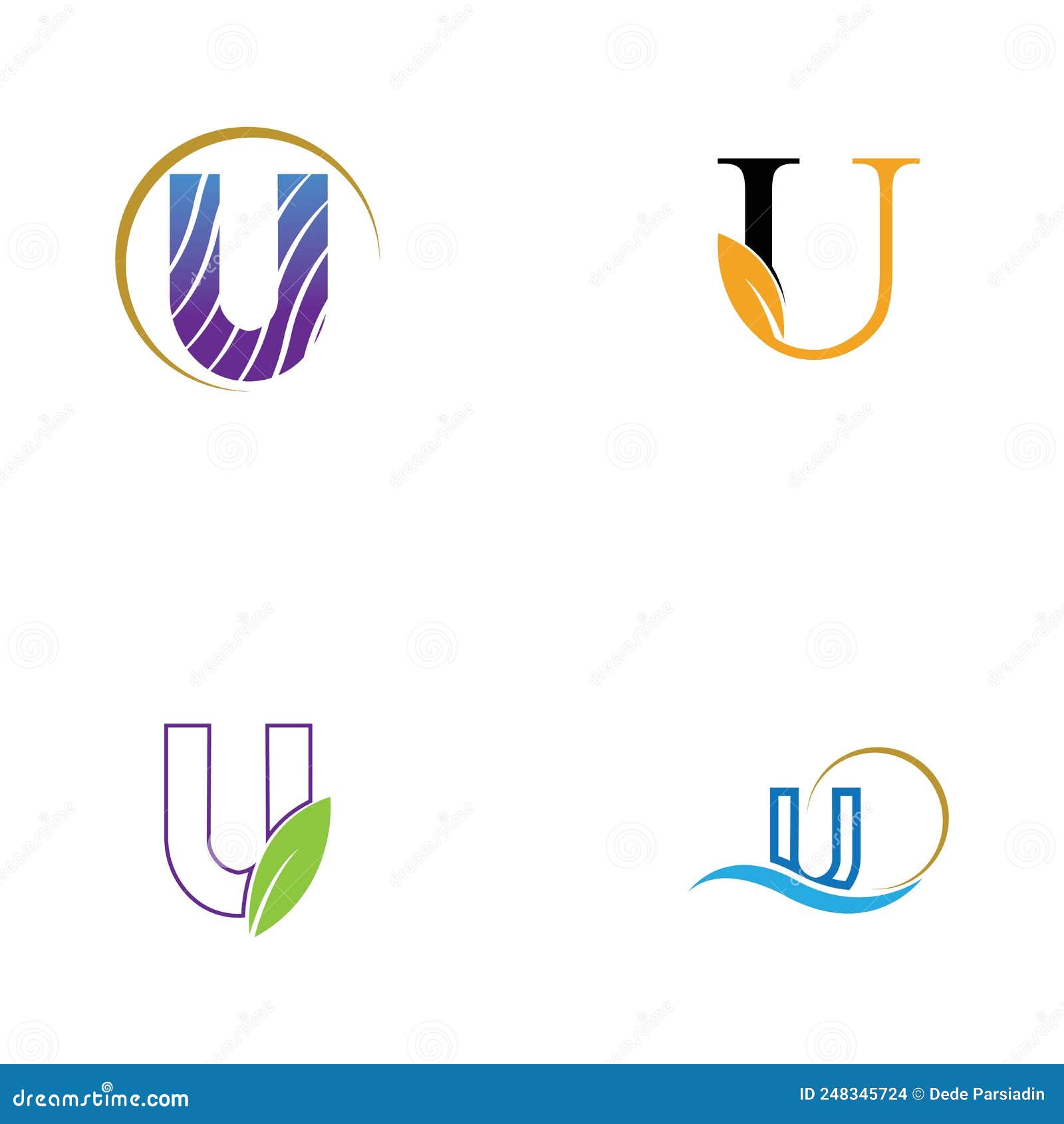 Letter U Business Corporate Abstract Unity Vector Logo Design Template ...
