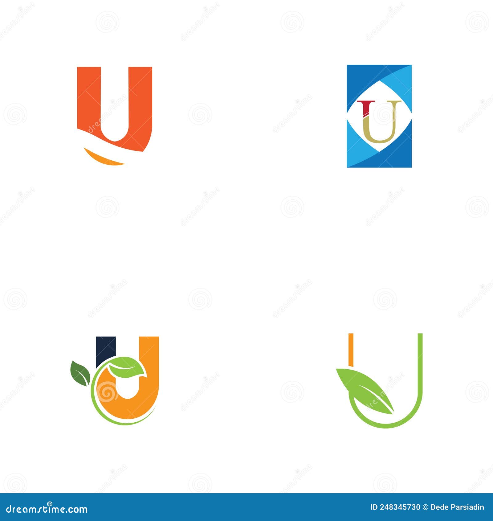 Letter U Business Corporate Abstract Unity Vector Logo Design Template ...