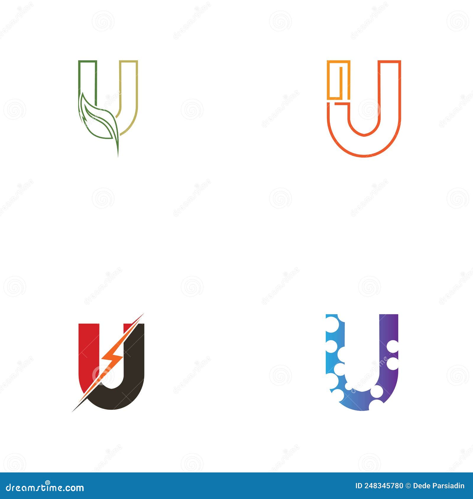 Letter U Business Corporate Abstract Unity Vector Logo Design Template ...