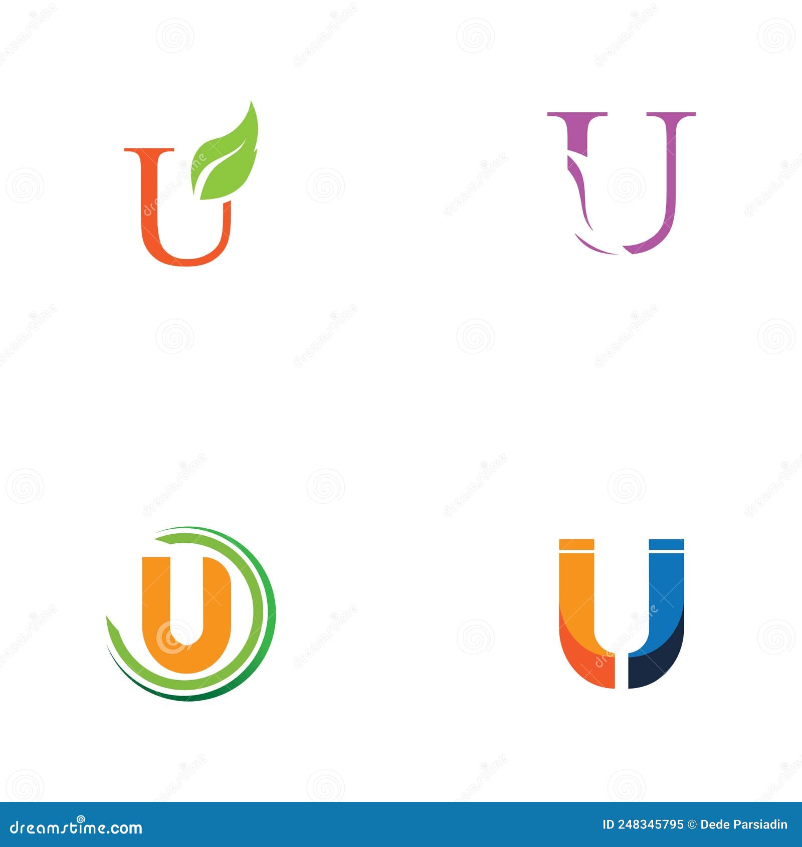 Letter U Business Corporate Abstract Unity Vector Logo Design Template ...
