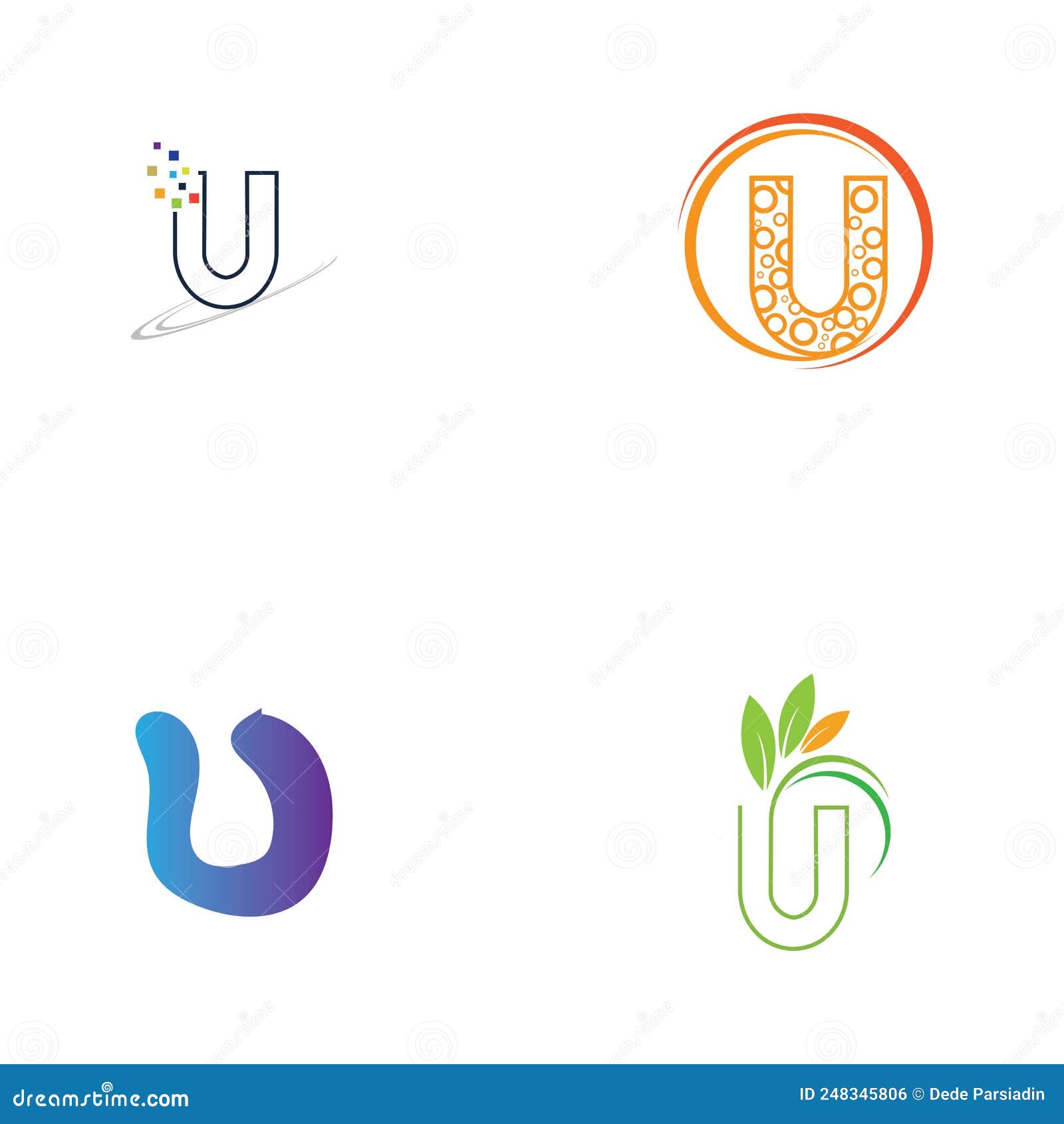 Letter U Business Corporate Abstract Unity Vector Logo Design Template ...
