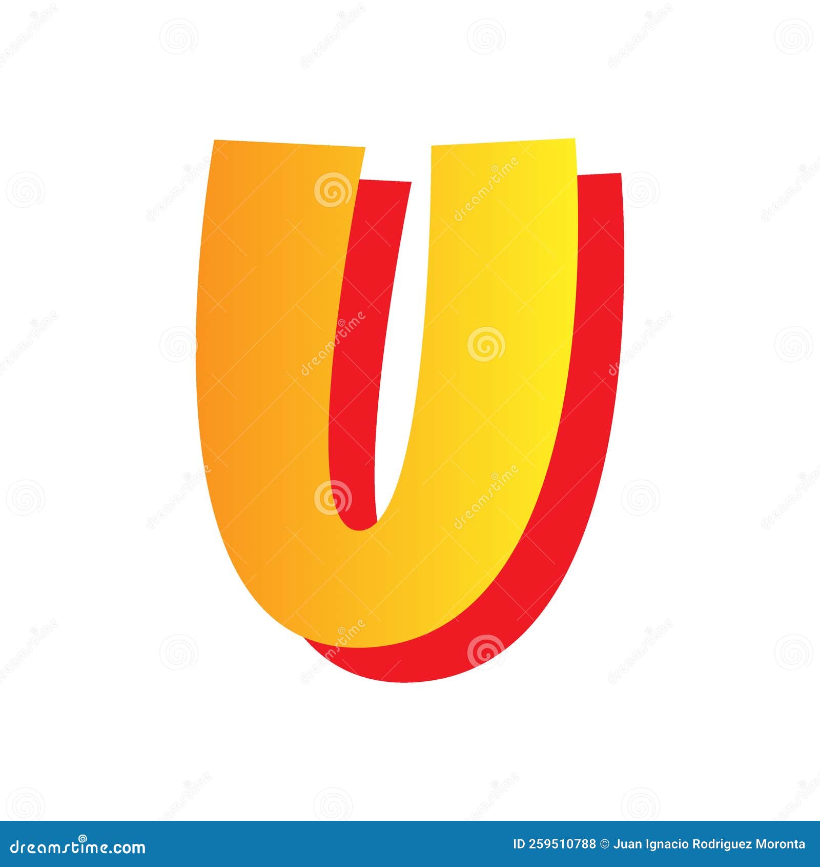 Letter U, Comic Style Typeface with Transparent Background Stock ...