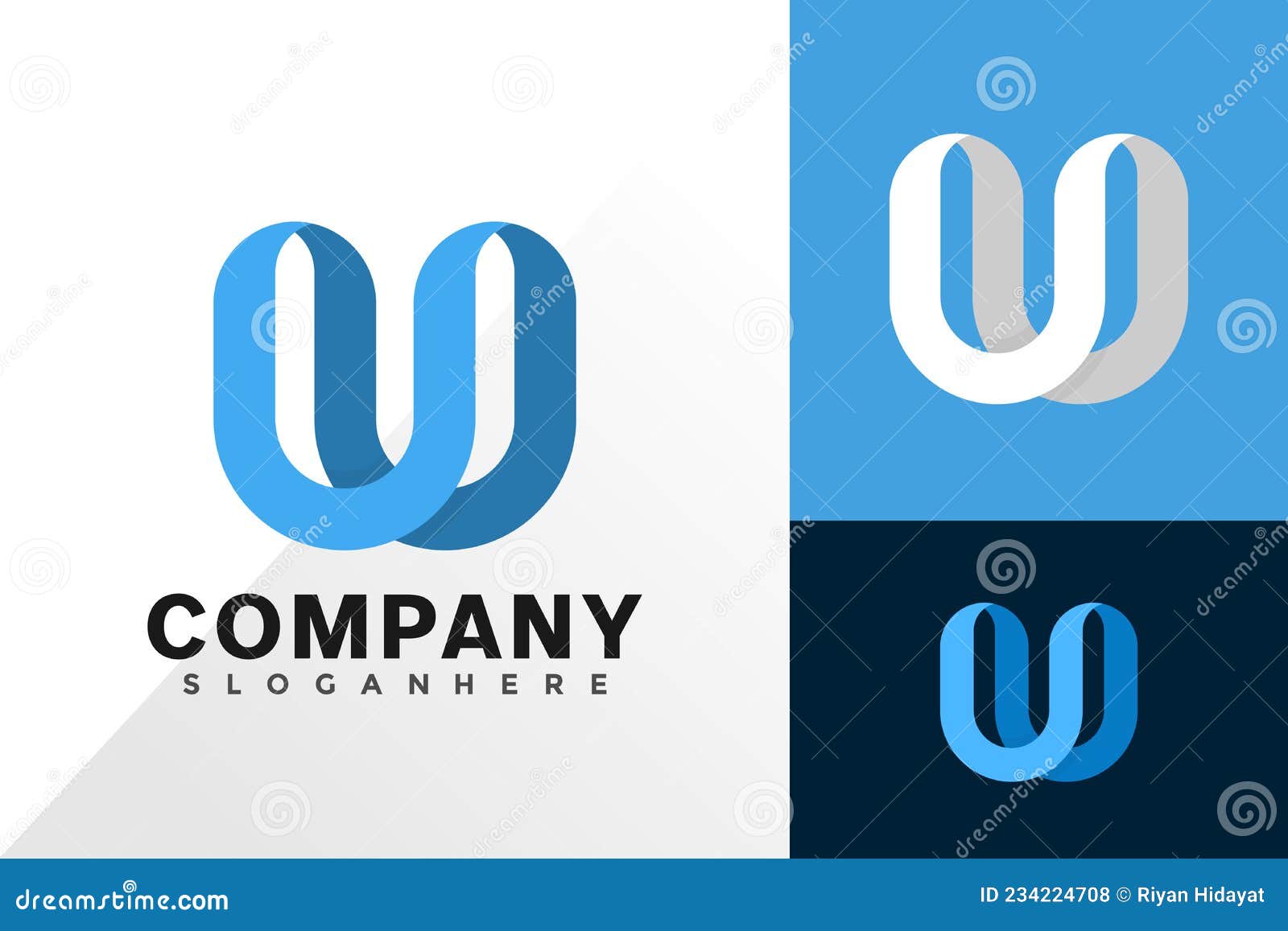 Letter U Creative Logo Vector Design. Abstract Emblem, Designs Concept ...
