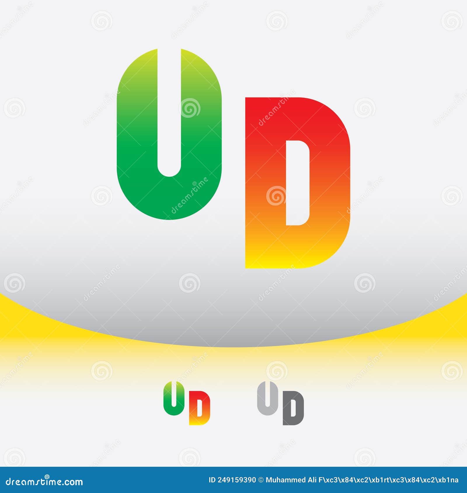 Letter U and D or Up Down Logo Design Vector. Stock Vector ...