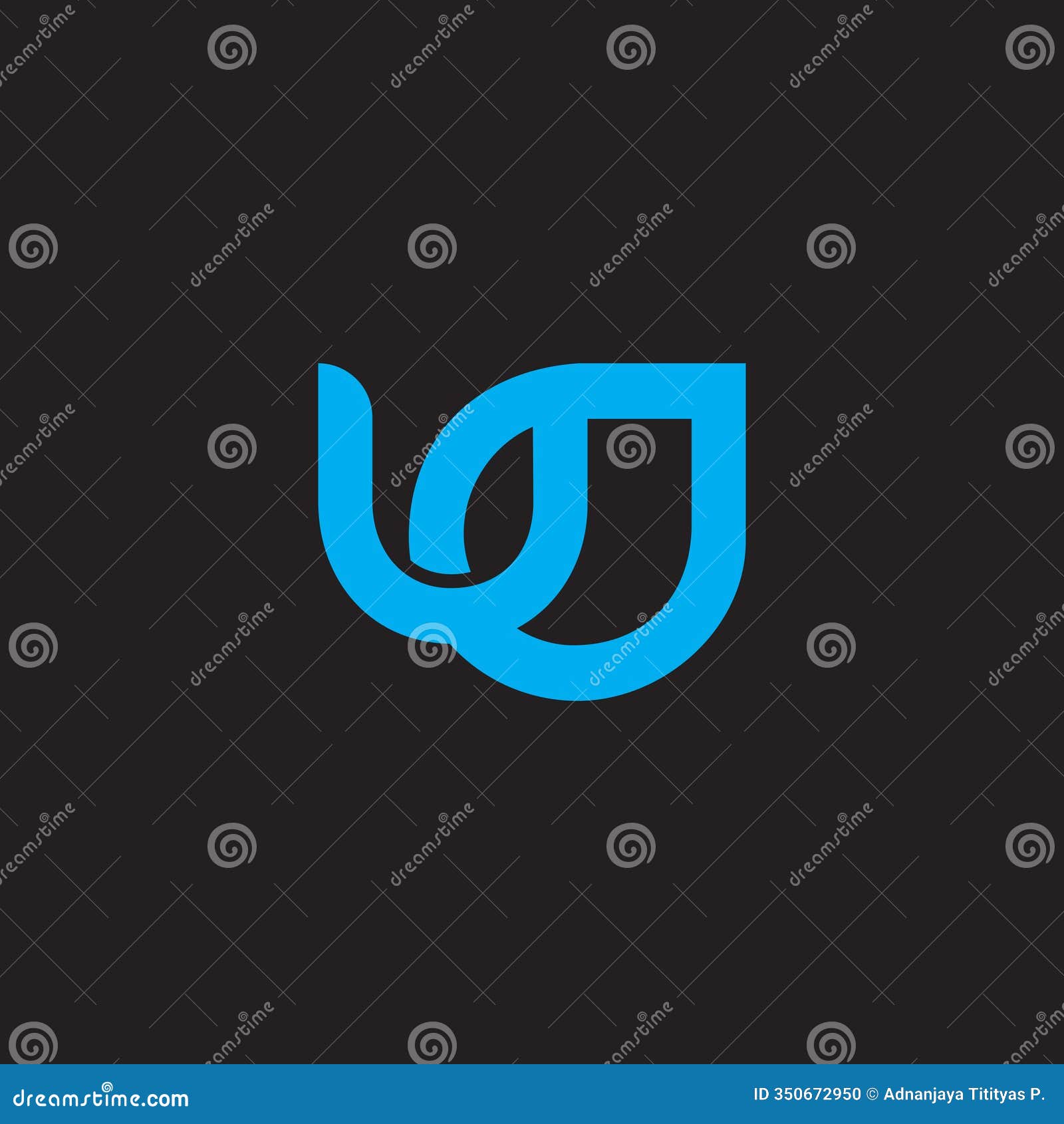 Letter U Drop Water Simple Line Logo Vector Stock Vector - Illustration ...